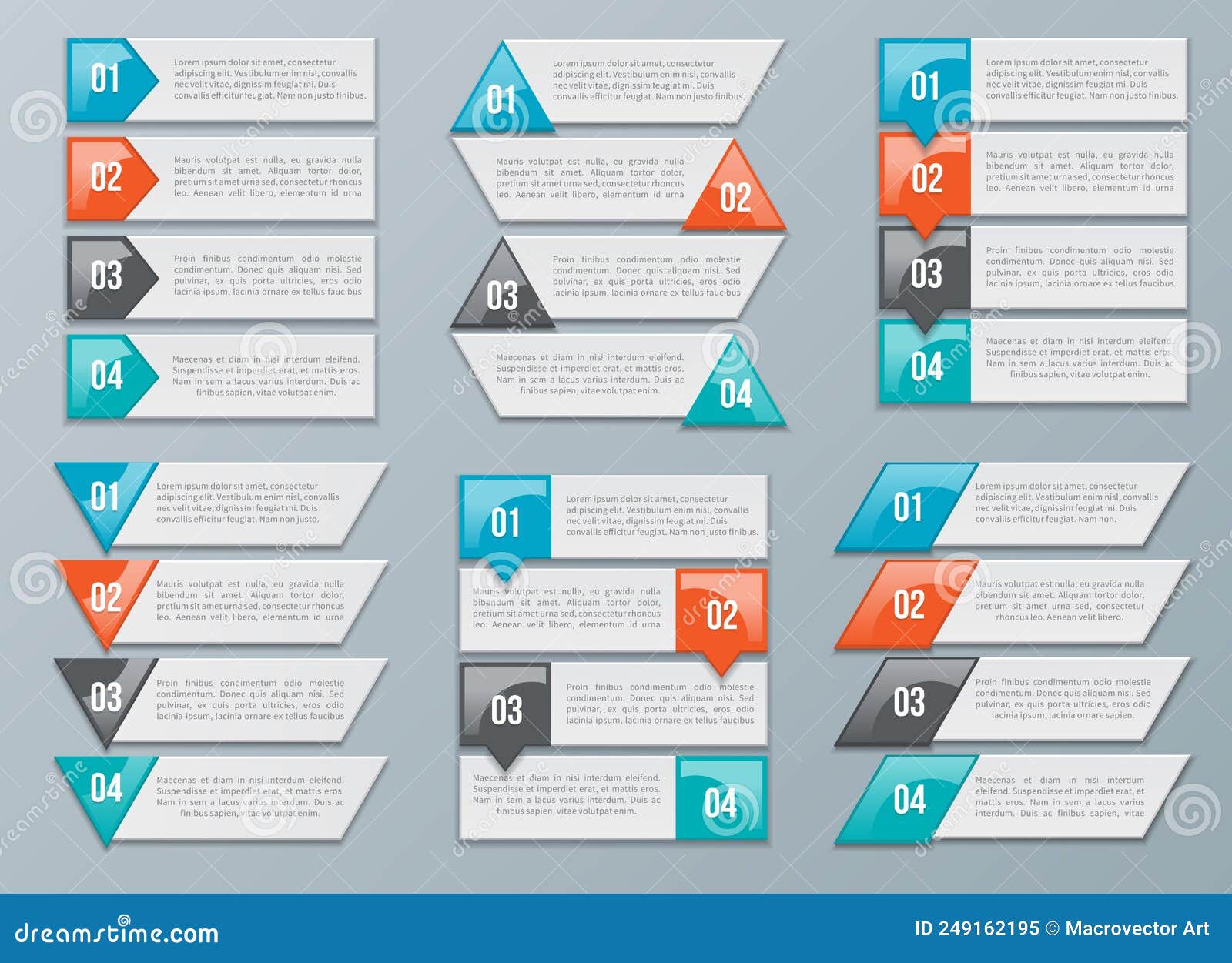 Arrows Options for Diagram, Graph, Chart Stock Vector - Illustration of ...
