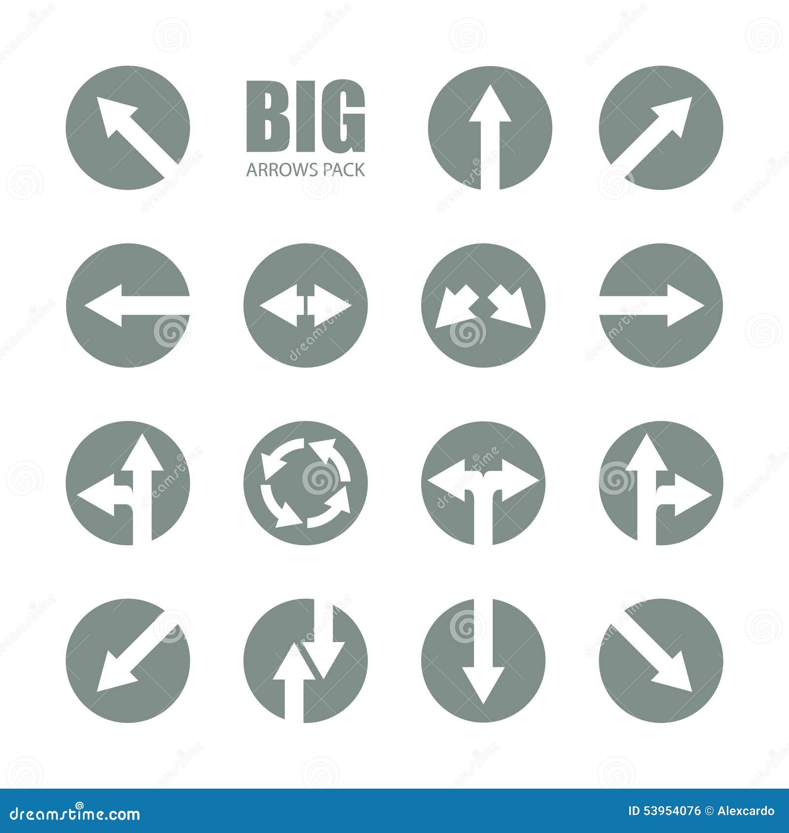 Arrows pack stock vector. Illustration of dimensions - 53954076