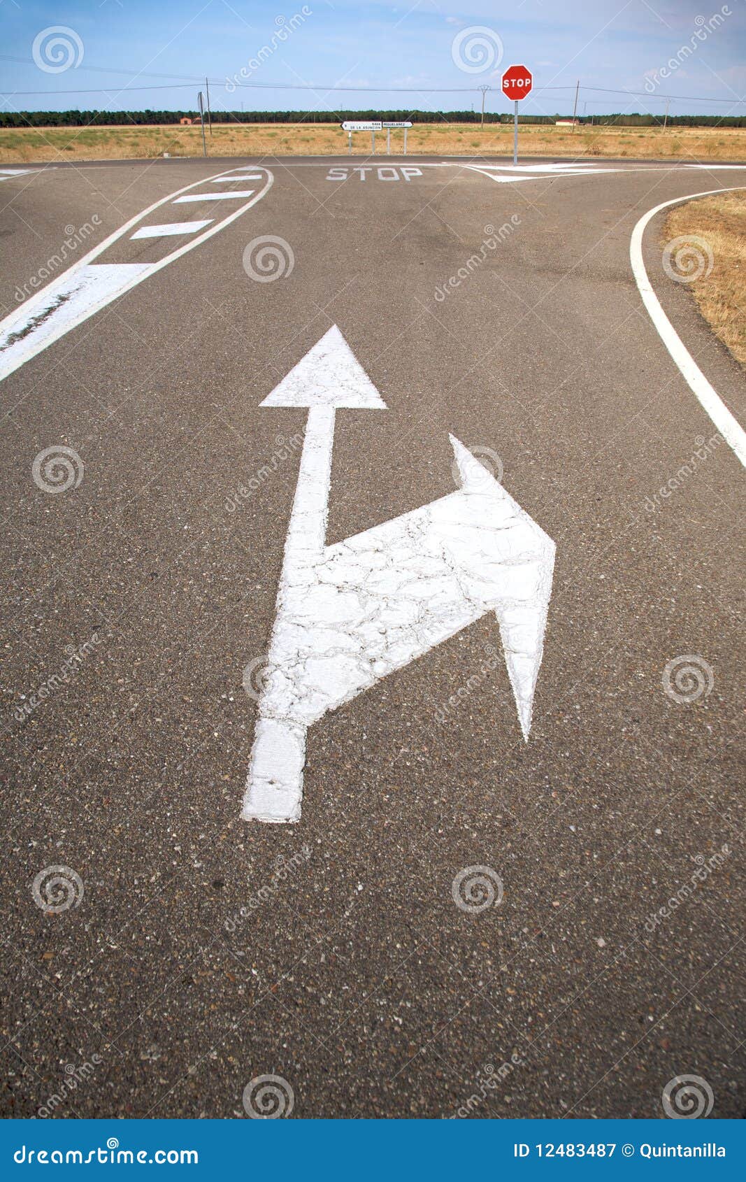 Arrows painted sign stock image. Image of europe, vehicle - 12483487