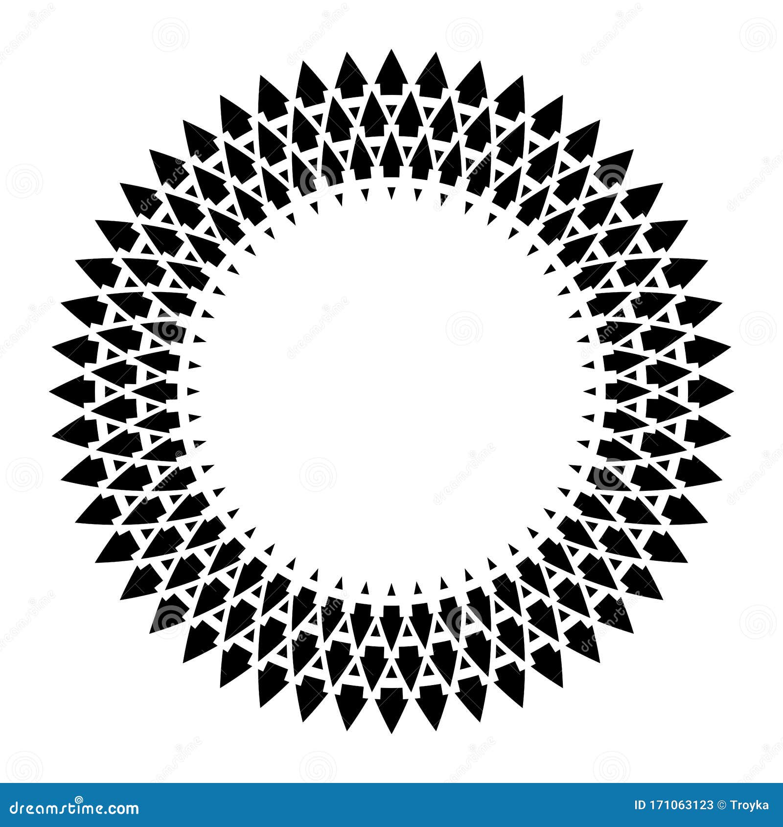 Arrows Pattern. Circle Design Element Stock Vector - Illustration of ...
