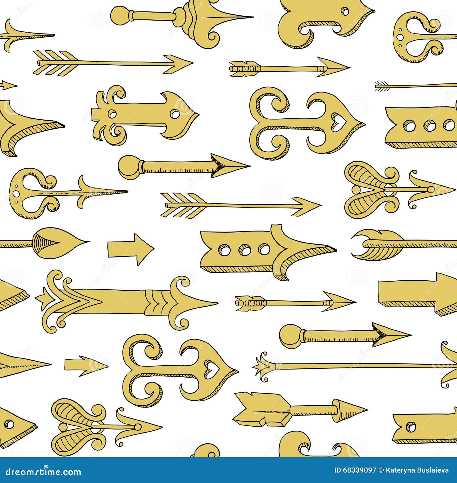 Arrows pattern stock vector. Illustration of seamless - 68339097