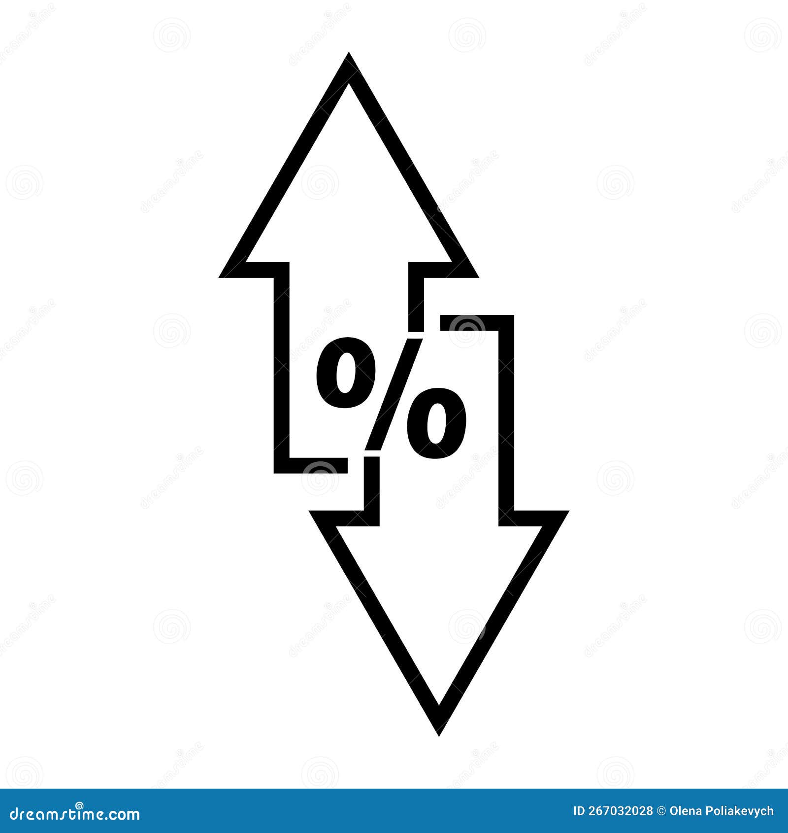 Arrows Percentages. Arrow Up, Down Arrow. Vector Illustration Stock ...