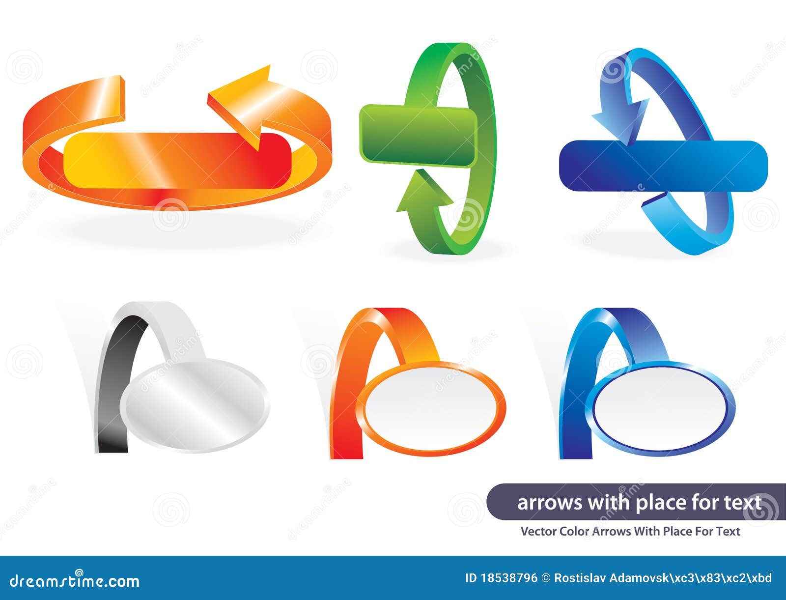 Arrows with Place for Text stock vector. Illustration of decoration ...