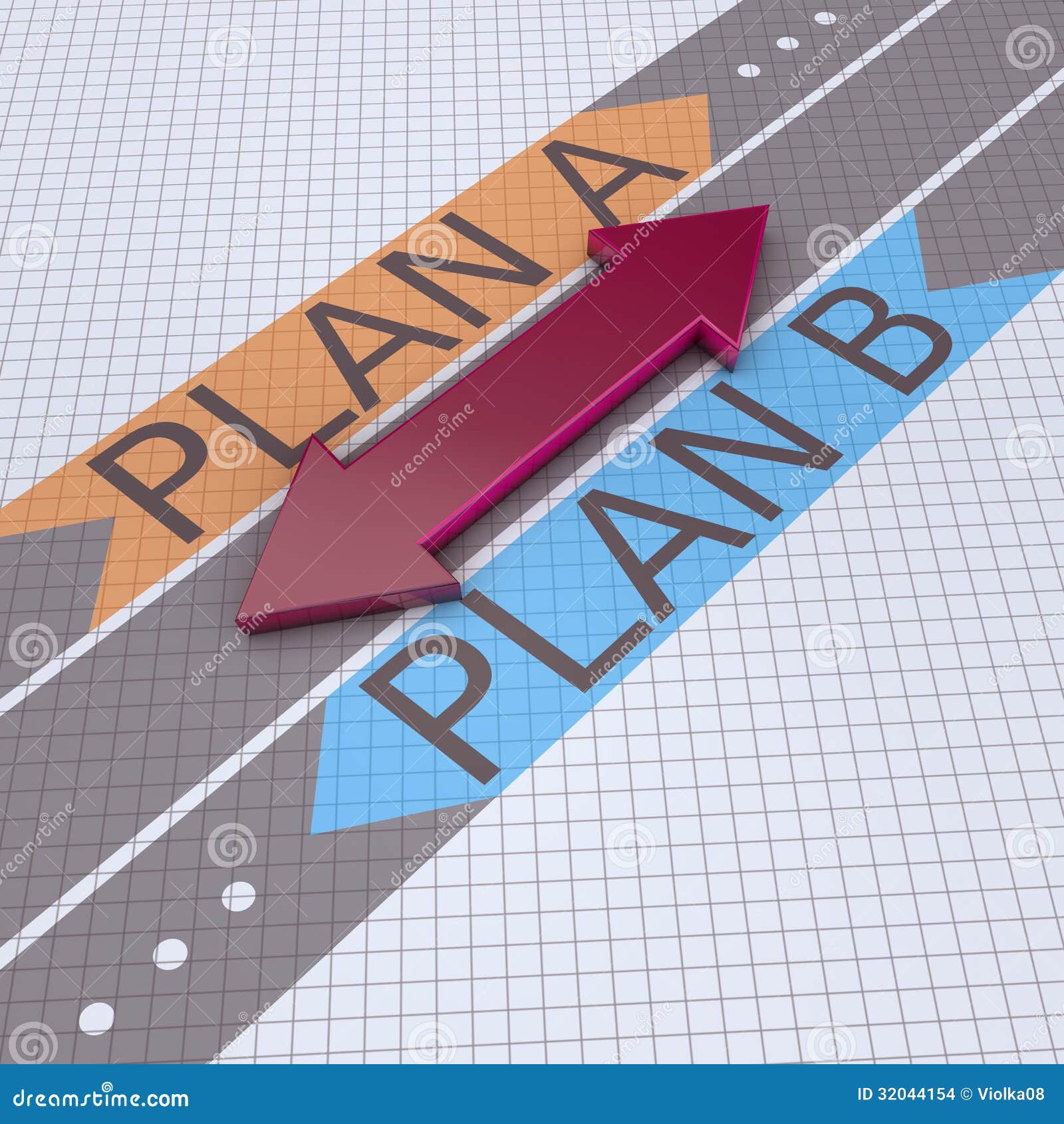 Arrows with plan a plan B stock photo. Image of perspective - 32044154