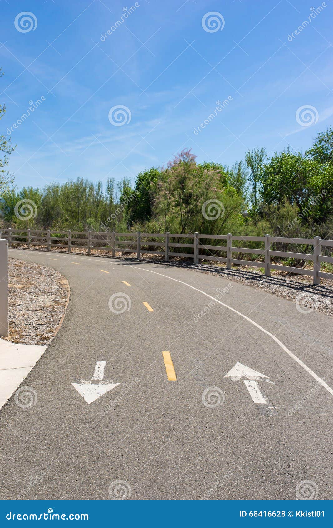 Arrows Point on Trail stock photo. Image of pavement - 68416628