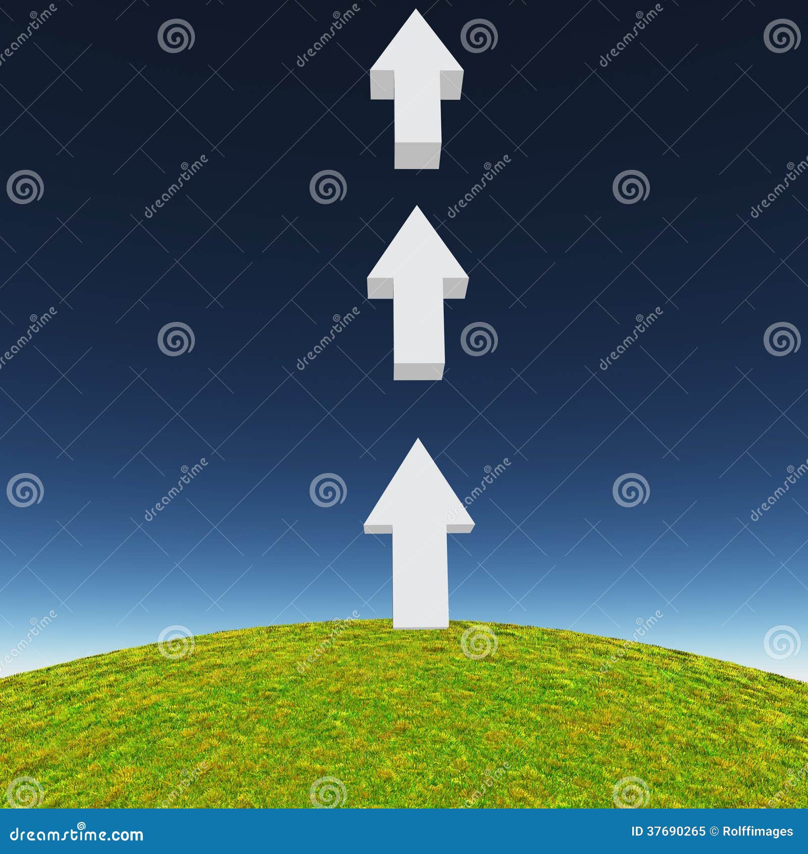 Arrows point upward stock illustration. Illustration of arrow - 37690265