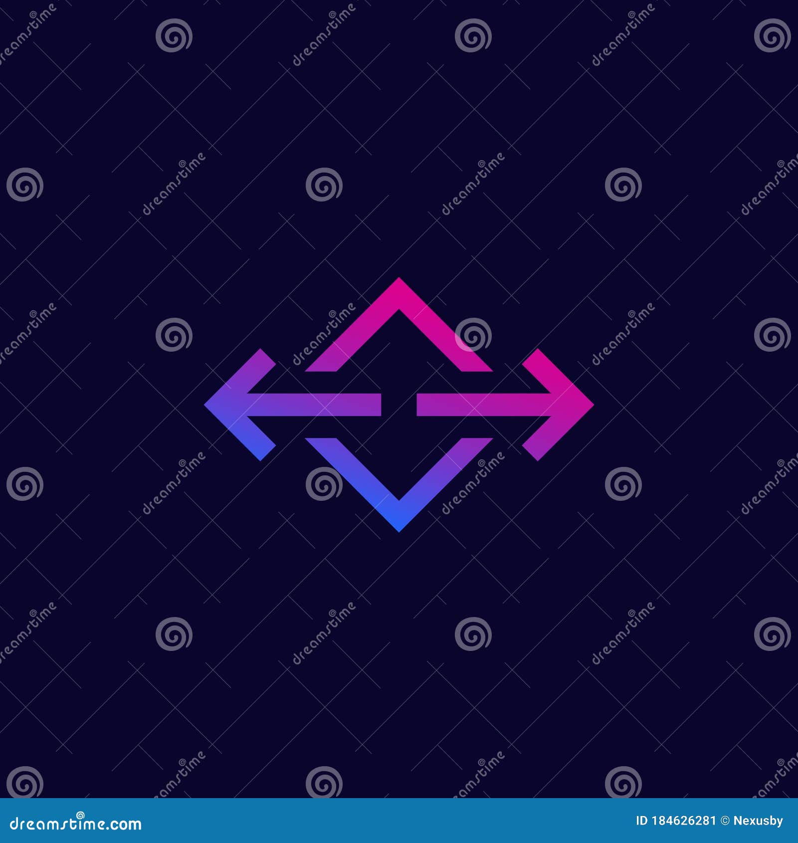 Arrows Pointed in Two Directions Vector Icon Stock Vector ...