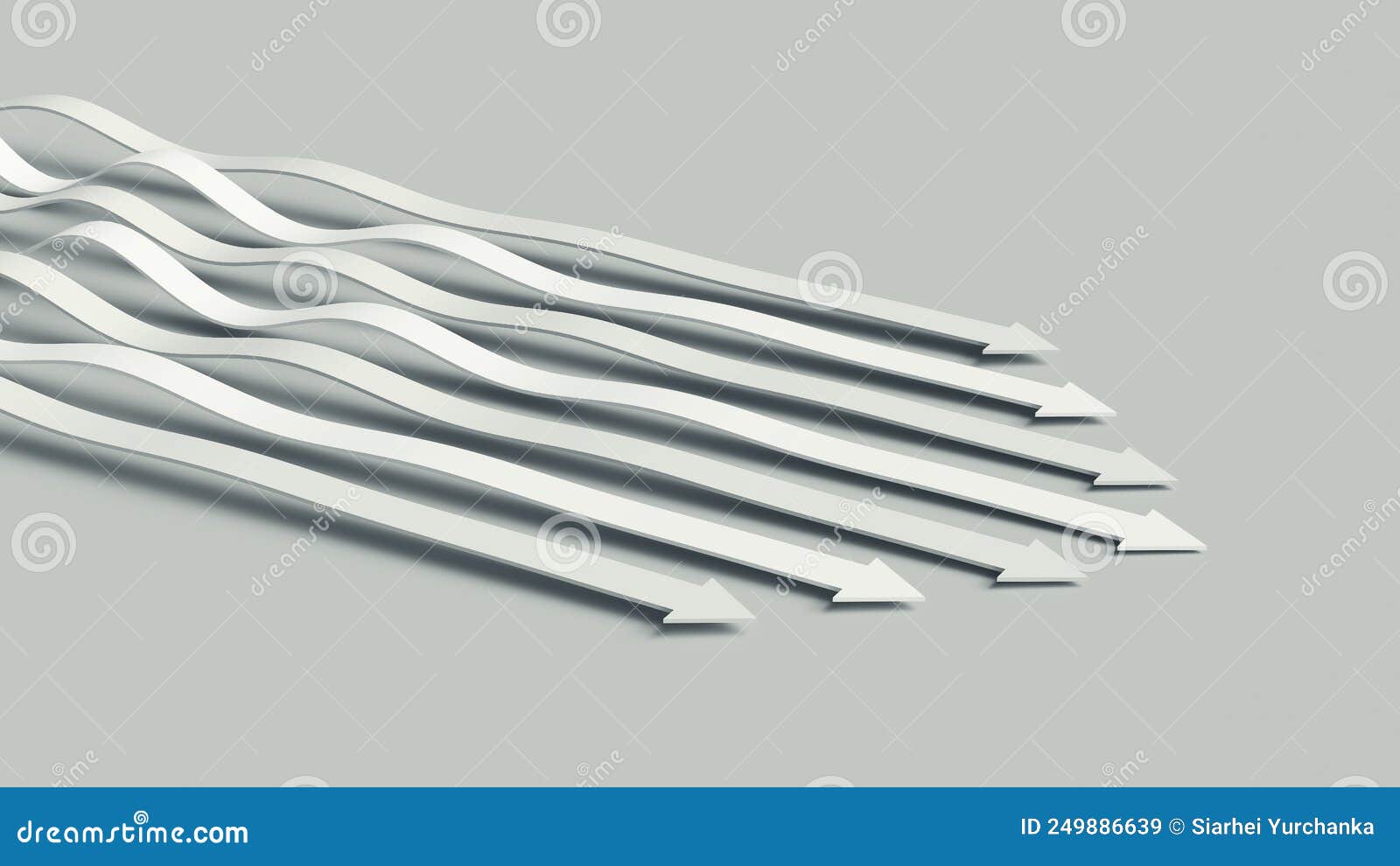 Arrows Pointer 3D Illustration. Directions of Intensive Development ...