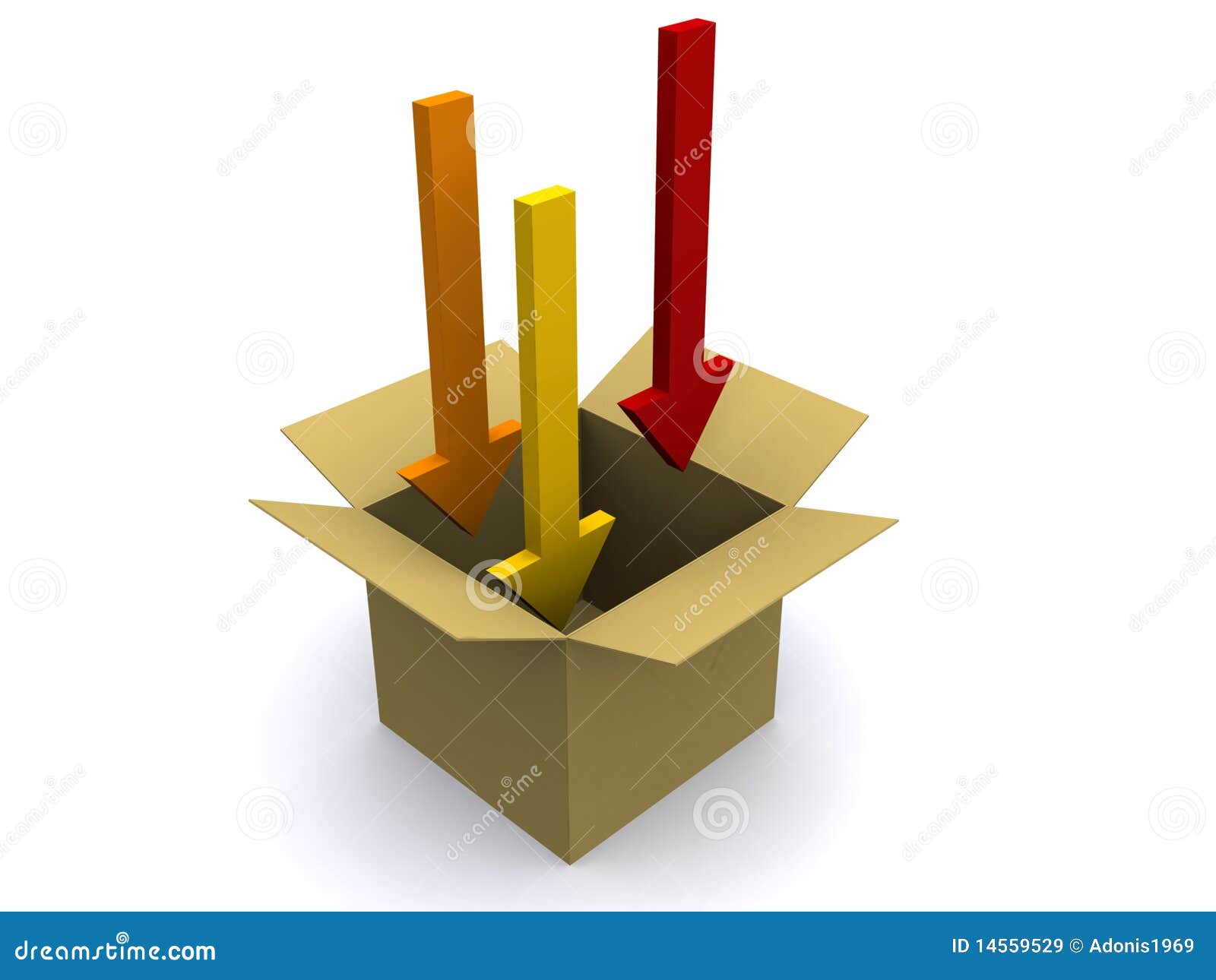 Arrows pointing into box stock illustration. Illustration of graphical ...