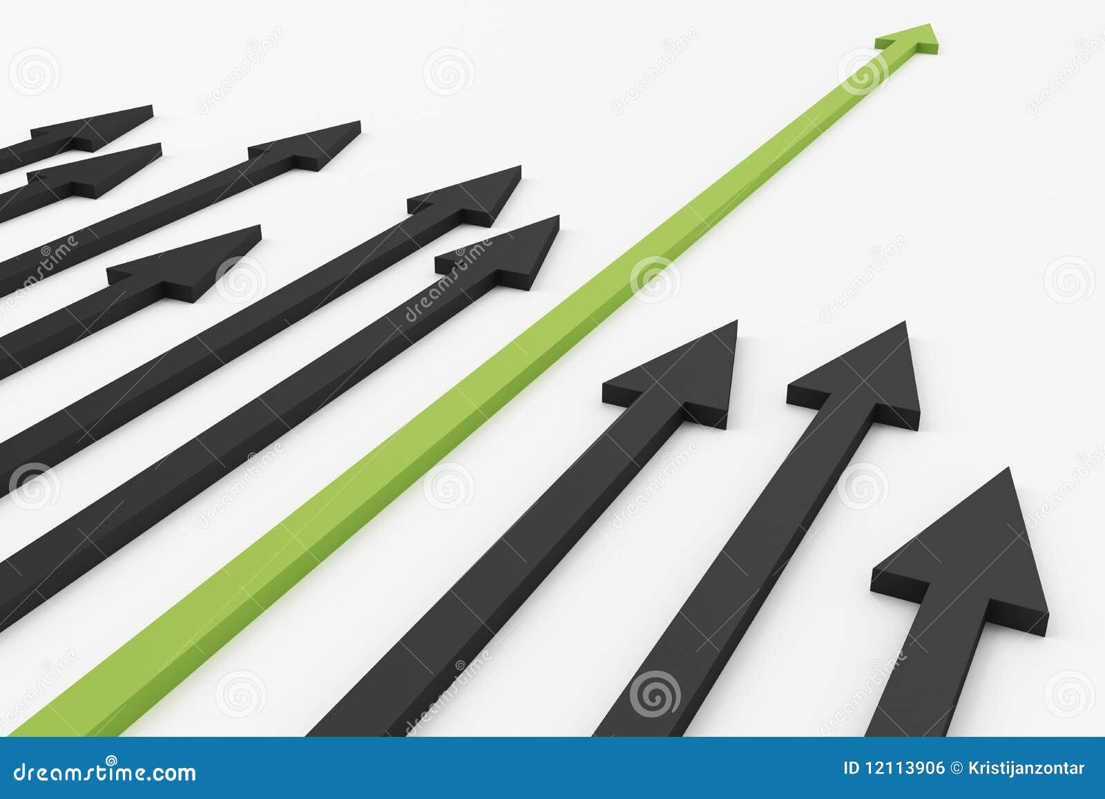Arrows Pointing in One Direction Stock Illustration - Illustration of ...