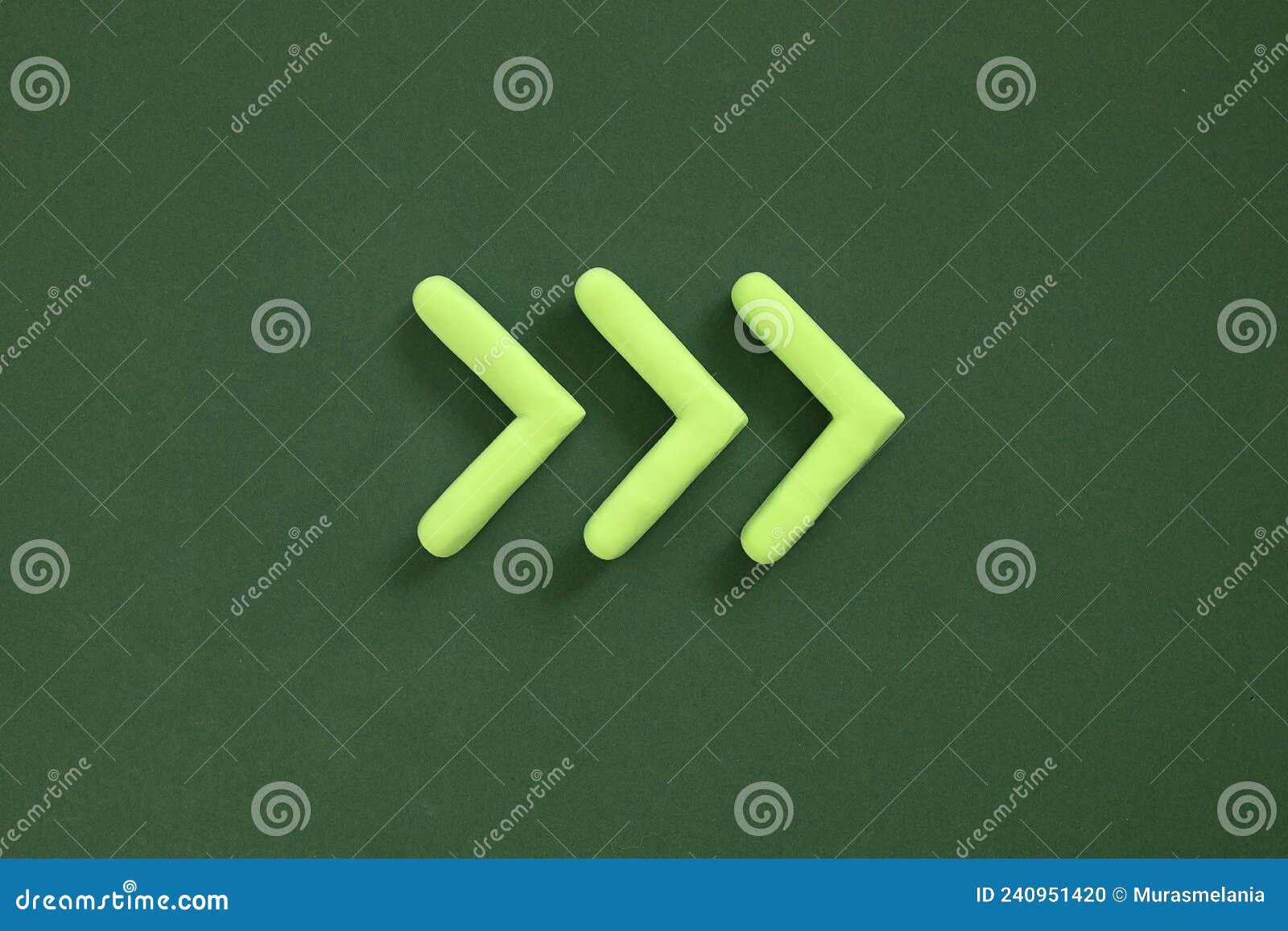 Arrows Pointing Right Side. 3D Mockup, Pointer Sign Pointing Direction ...