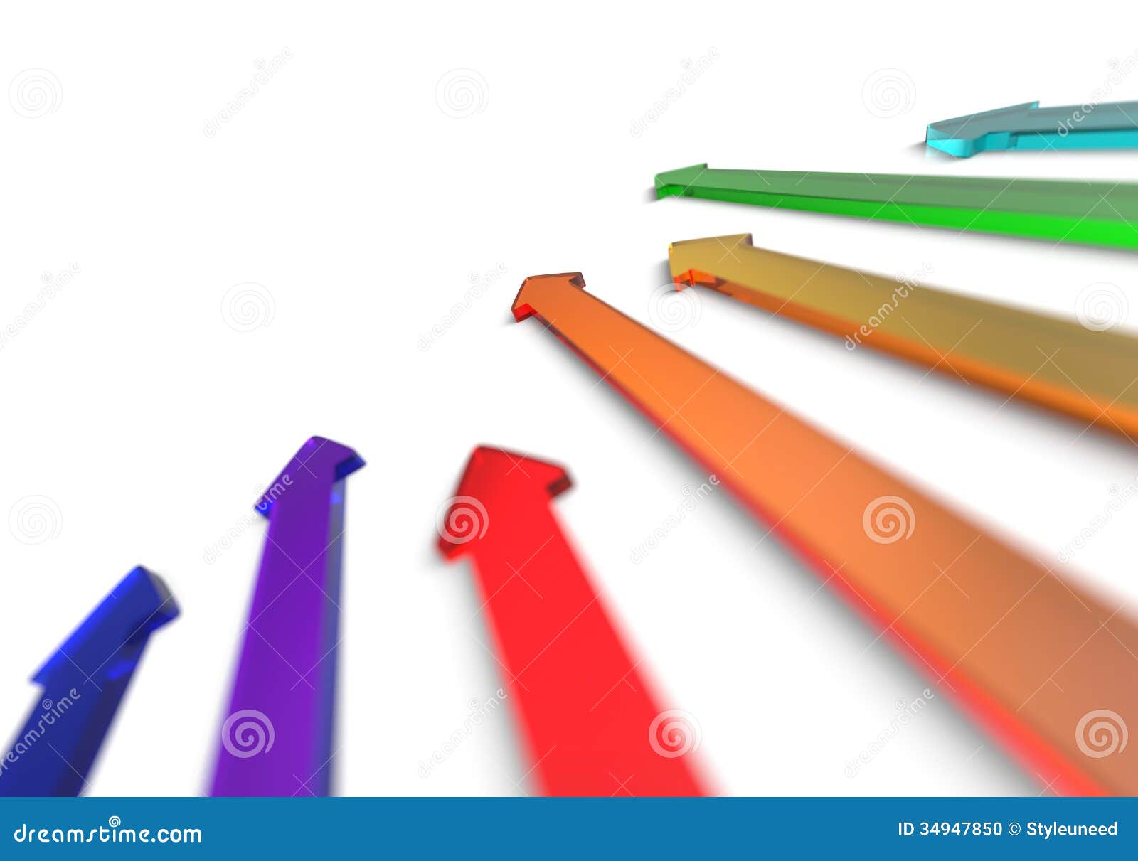Arrows Pointing in Same Direction Stock Illustration - Illustration of ...