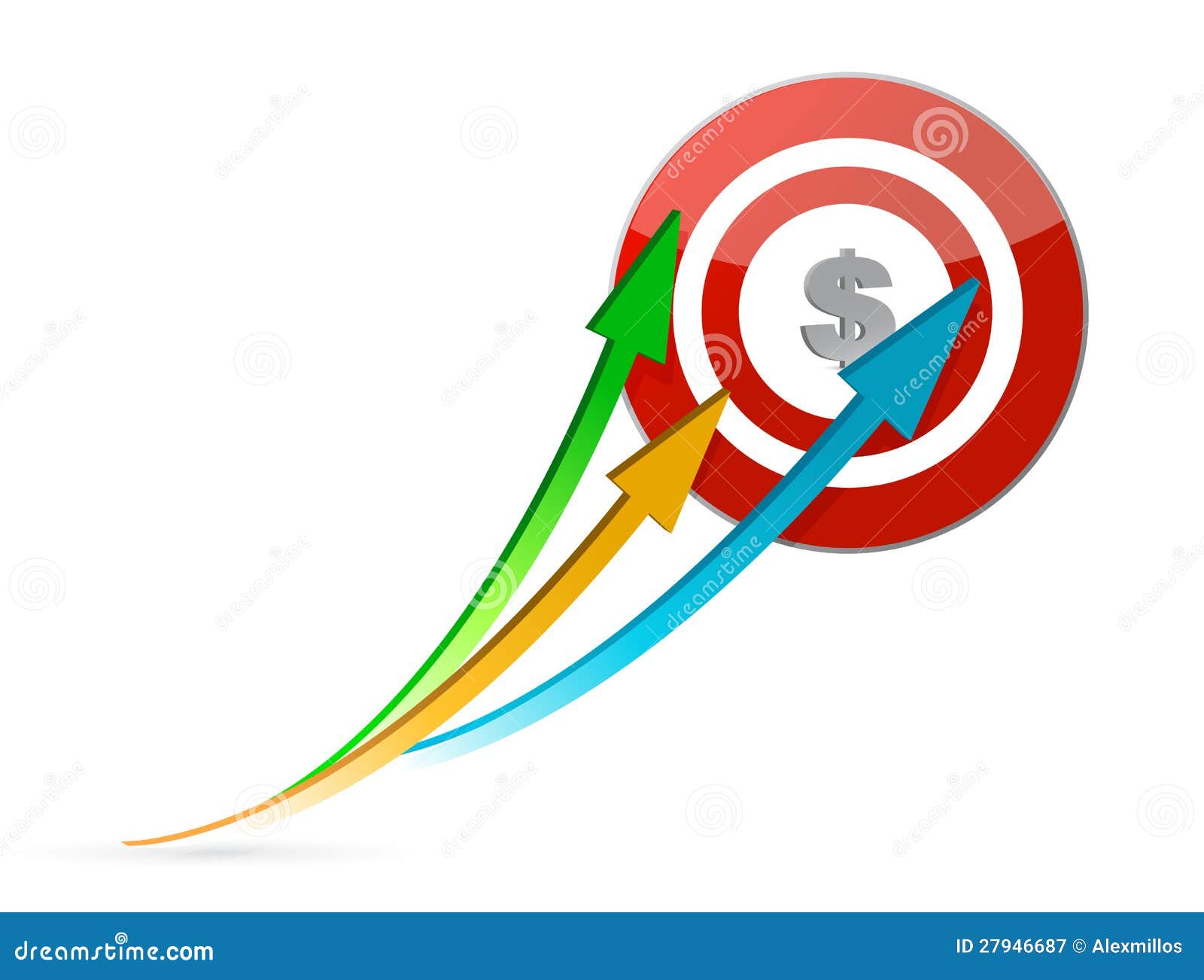 Arrows pointing target stock illustration. Illustration of increase ...