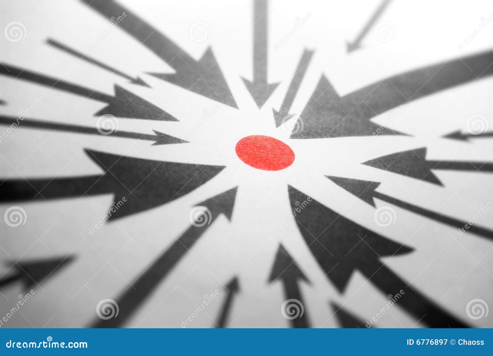 Arrows Pointing To One Red Point Stock Image - Image of aspiration ...
