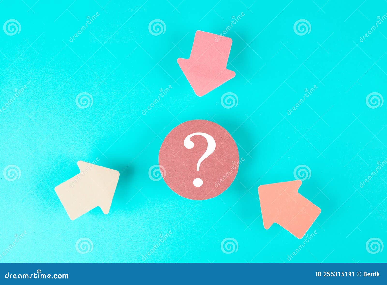 Arrows Pointing To a Question Mark in the Middle Looking for an Answer ...