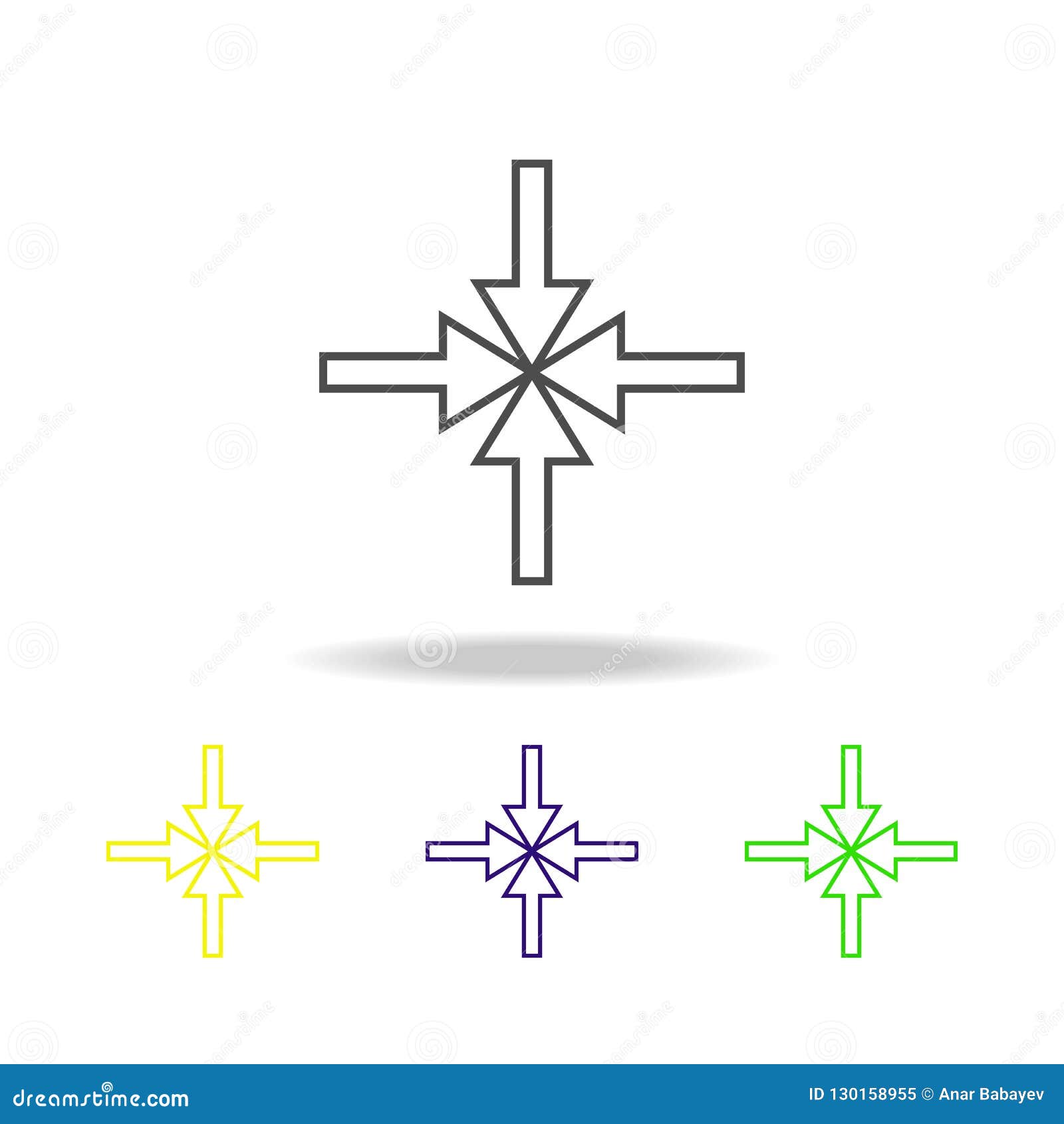 Arrows Pointing Towards Center Stock Illustrations – 53 Arrows Pointing ...