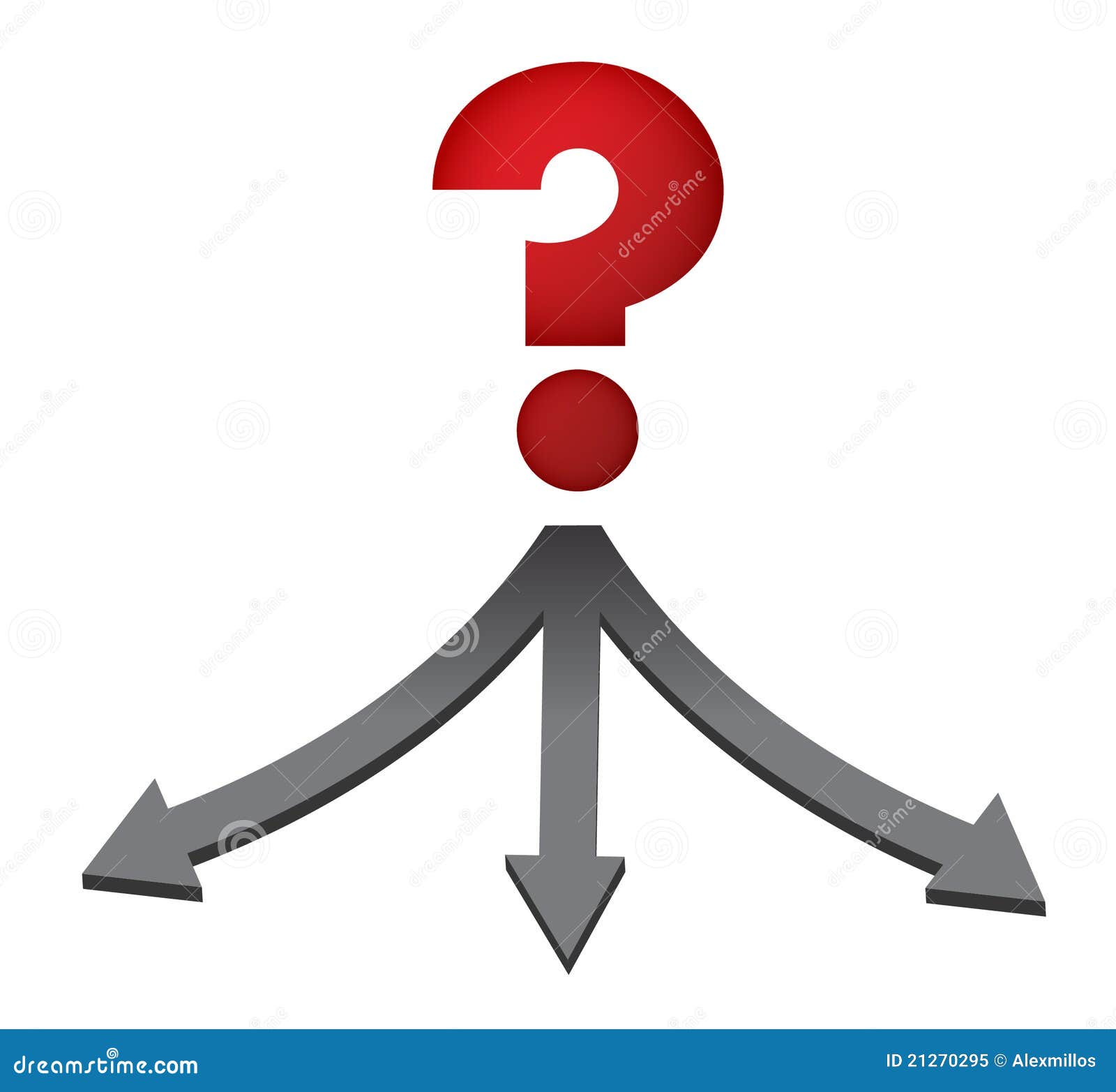 Arrows and Question Different Direction Stock Vector - Illustration of ...