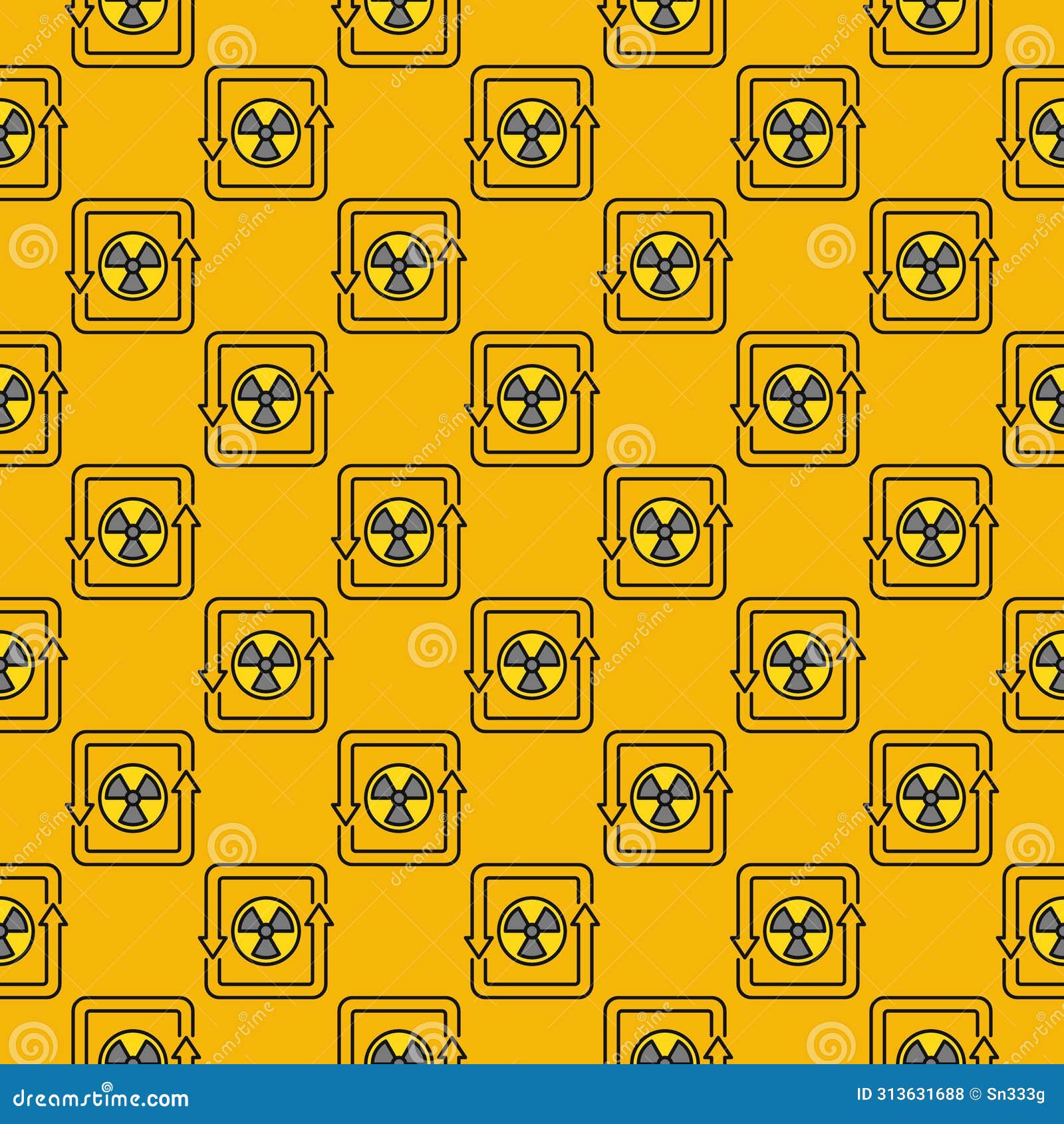 Arrows with Radiation Symbol Vector Nuclear Zone Colored Seamless ...