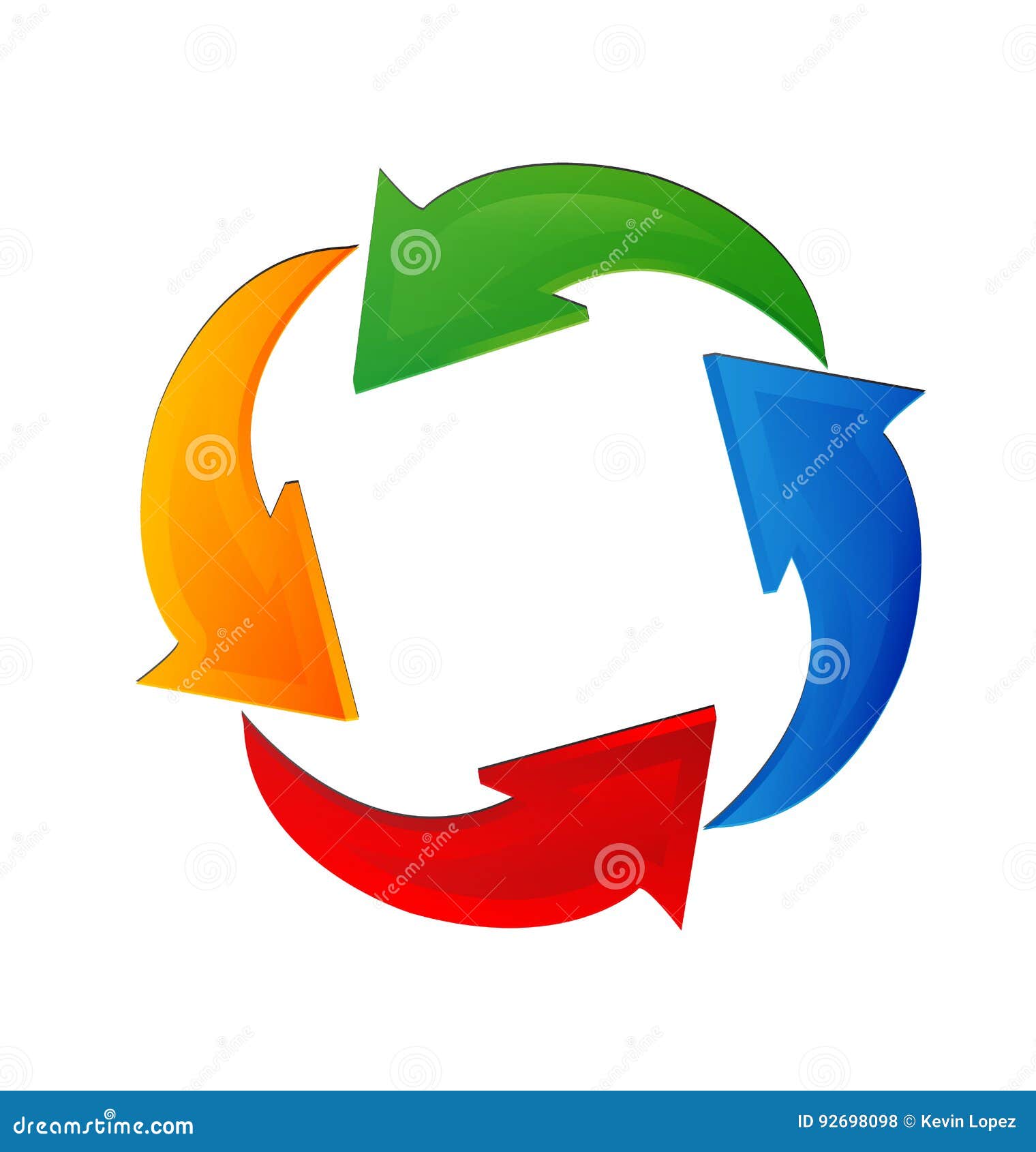 Arrows Recycling Colorful Logo Stock Vector - Illustration of flow ...