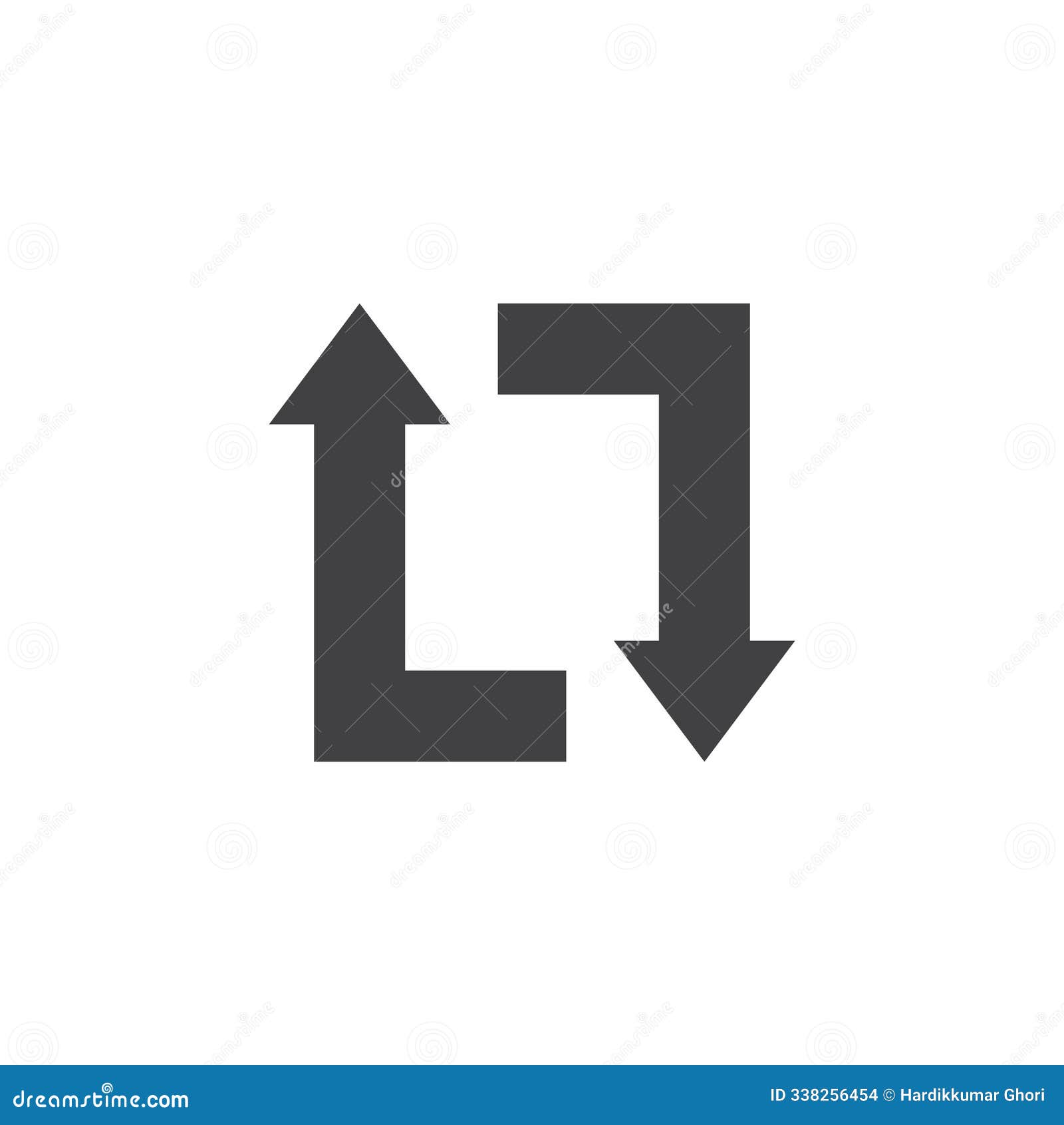 Arrows Repeat Icon Set. Repetition Vector Symbol. Exchange or Replace ...