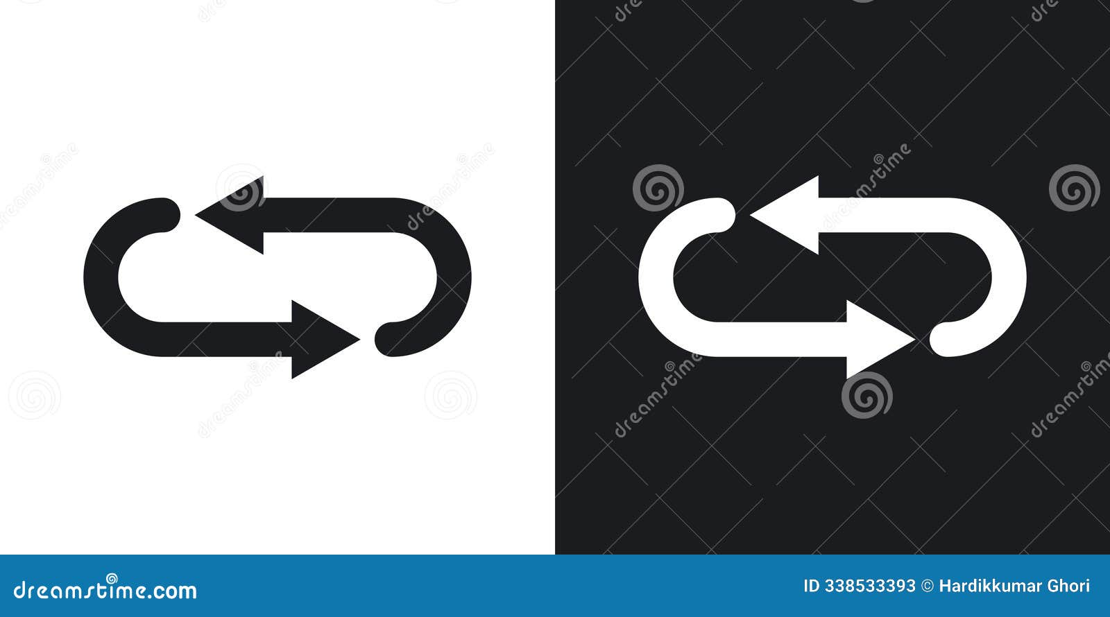 Arrows Repeat Icon Set. Repetition Vector Symbol. Exchange or Replace ...