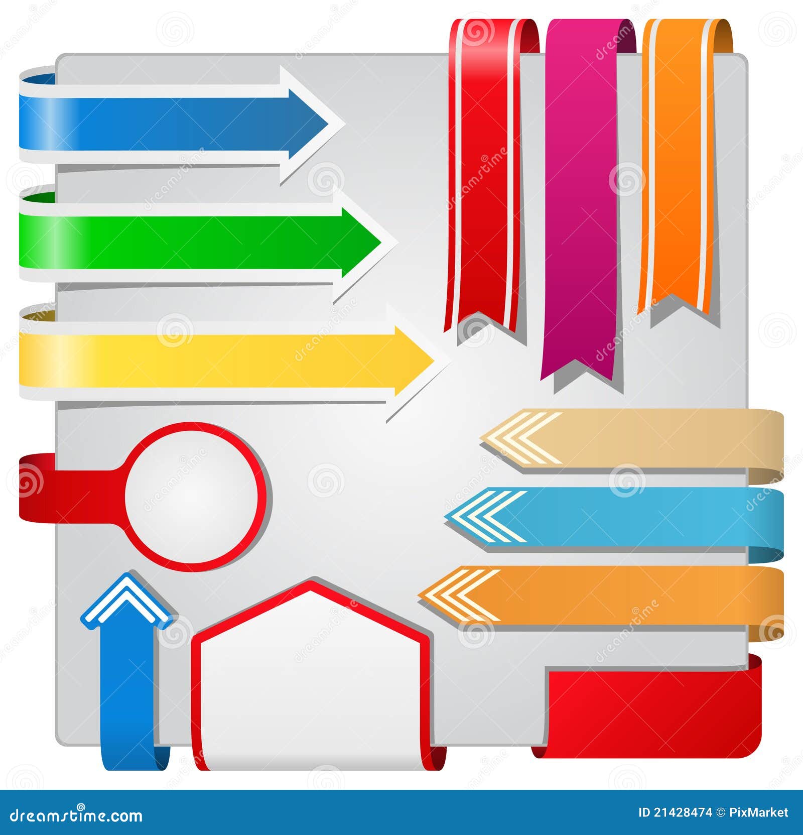 Arrows, Ribbons and Banners Stock Vector - Illustration of page ...