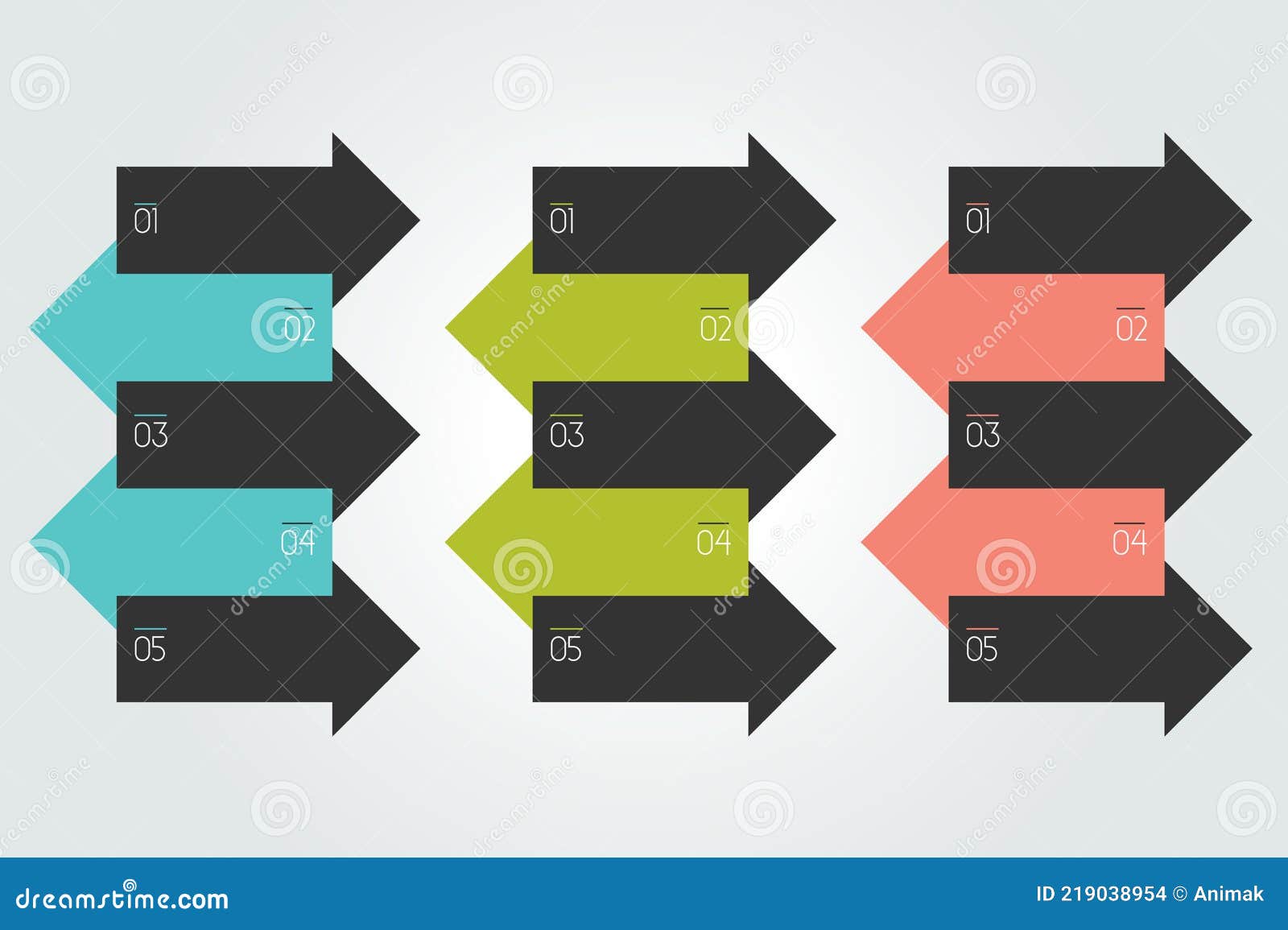 Arrows Scheme, Chart, Template, Infographic Stock Vector - Illustration ...