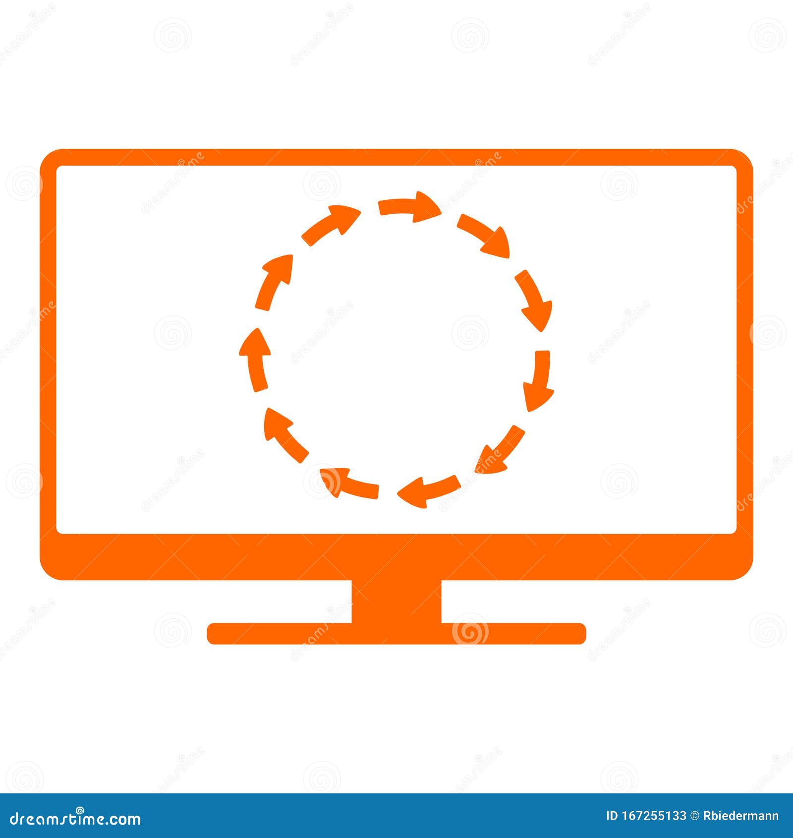 Arrows and screen stock vector. Illustration of screen - 167255133