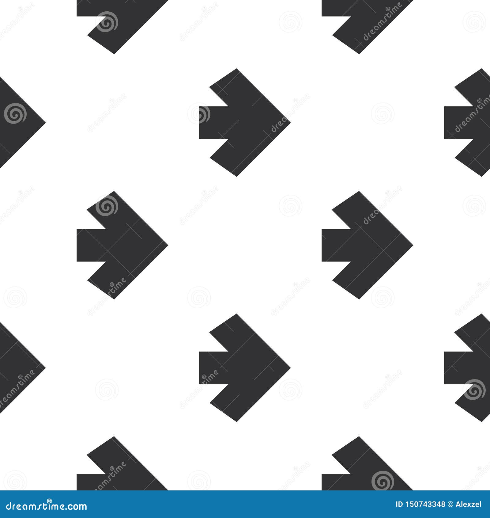 Arrows Seamless Pattern of Silhouettes Stock Vector - Illustration of ...