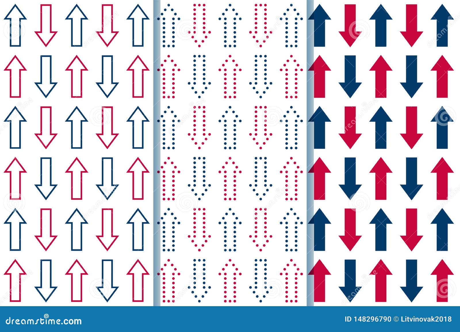 Arrows Seamless Pattern. Sketch Design Symbols. Colorful Vector ...