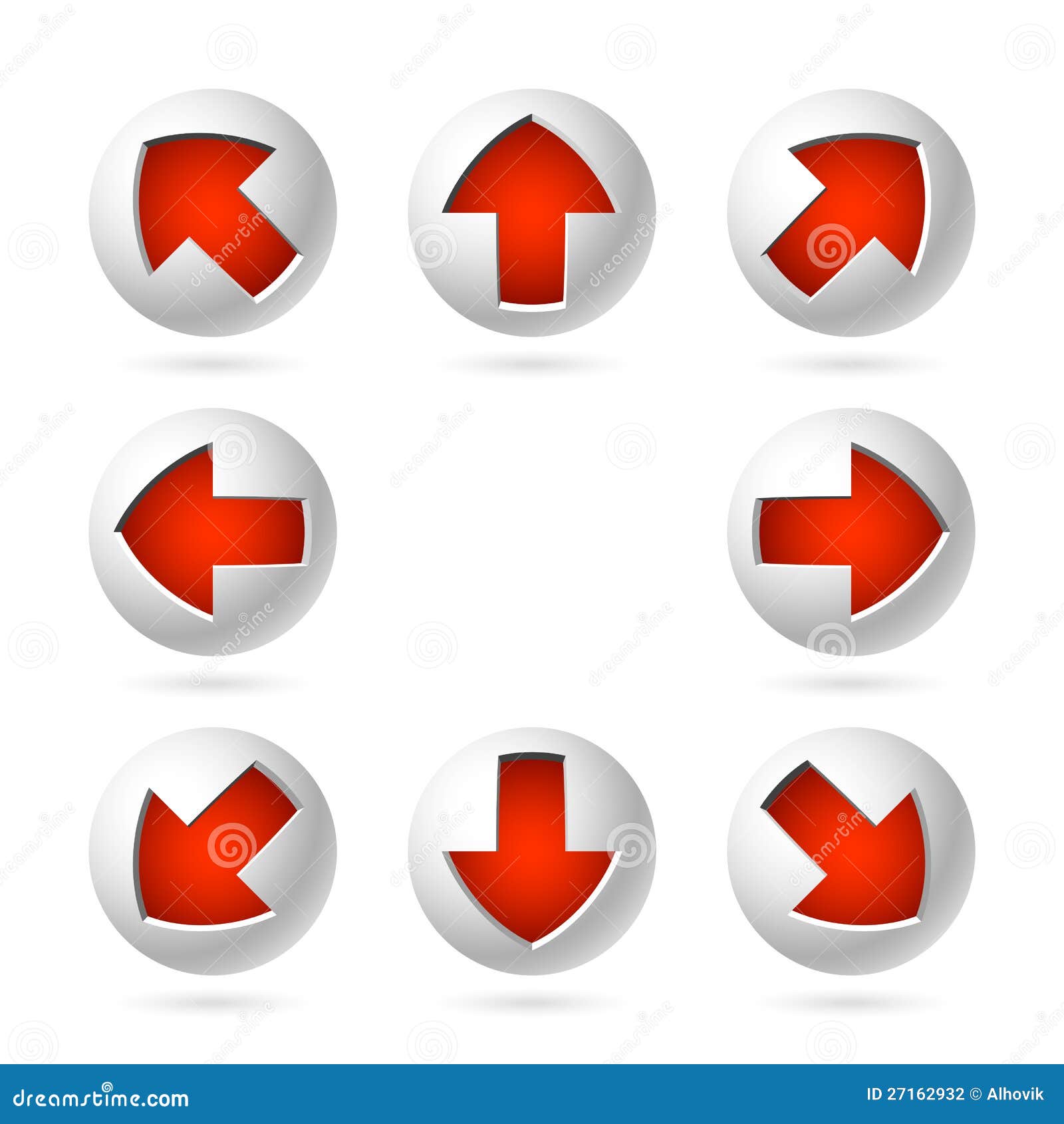 Arrows set stock vector. Illustration of modern, shadow - 27162932