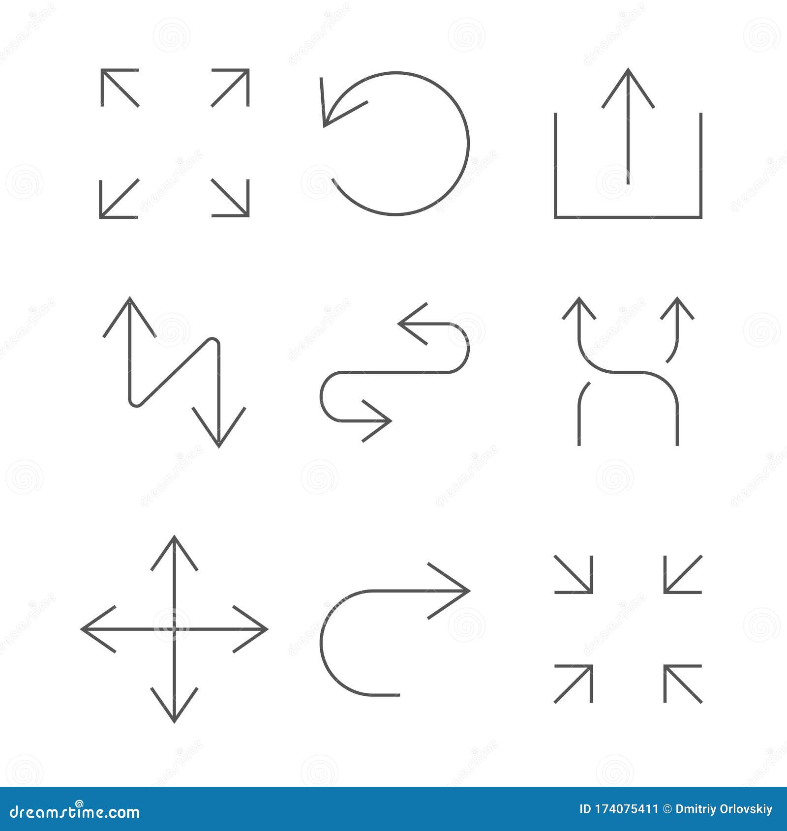 Arrows Set. Arrow for the Website and App Stock Vector - Illustration ...