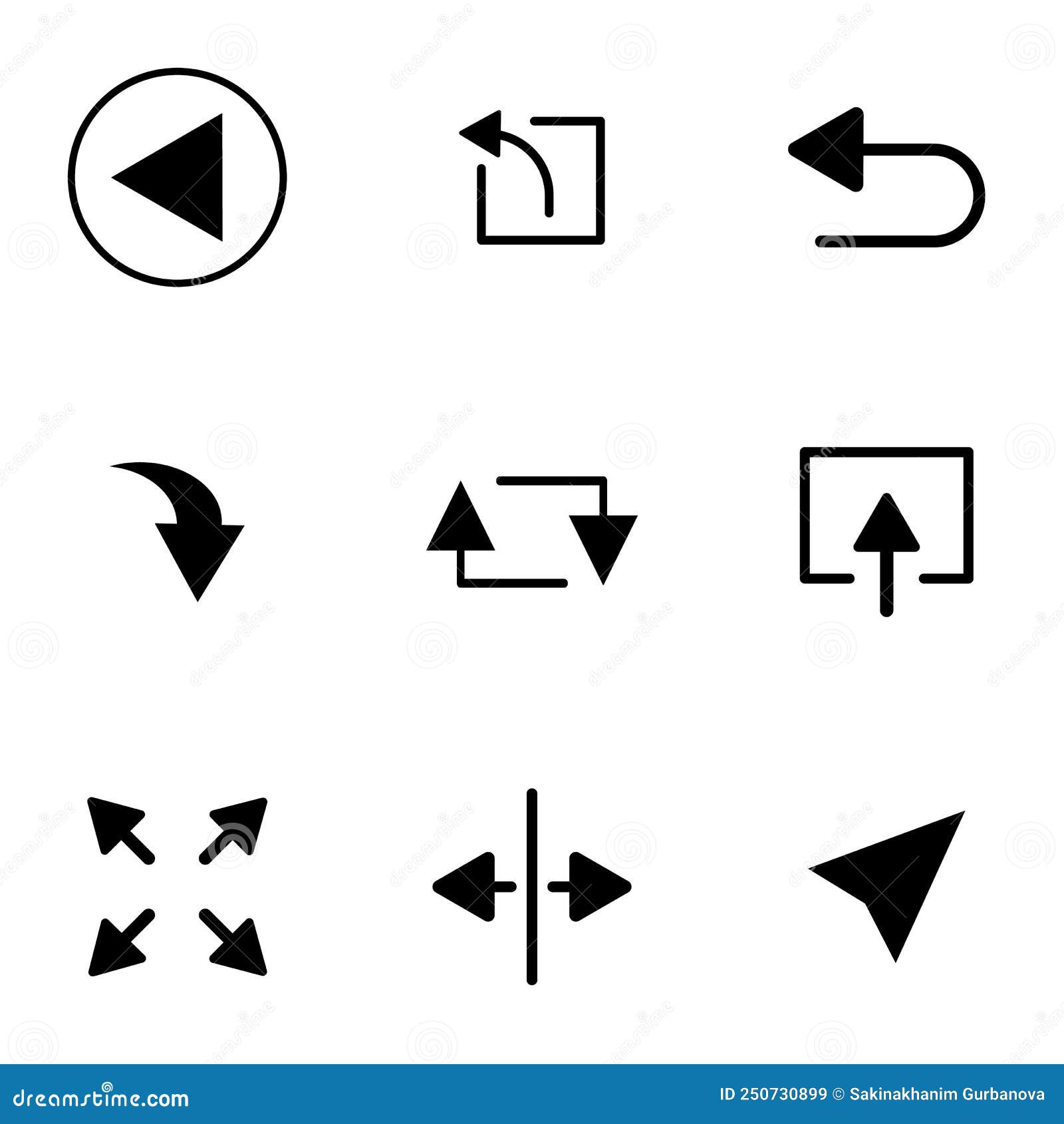 Arrows Set. Arrow for the Website and App Stock Illustration ...