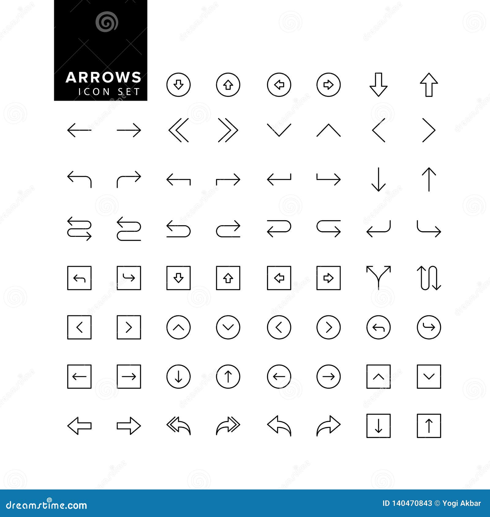 Arrows Set. Arrow for the Website and App Stock Vector - Illustration ...