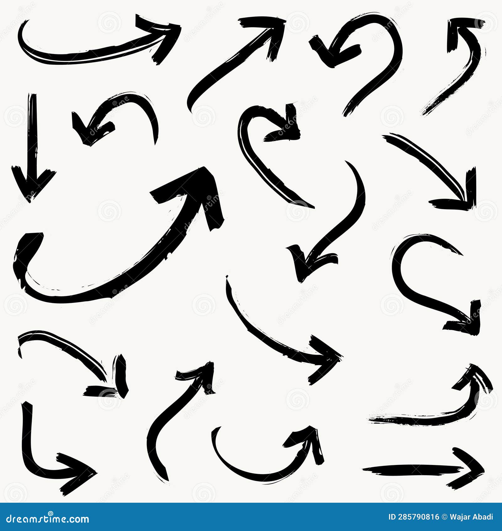 Arrows Set Design for Business Plan and Education. Vector Illustration ...