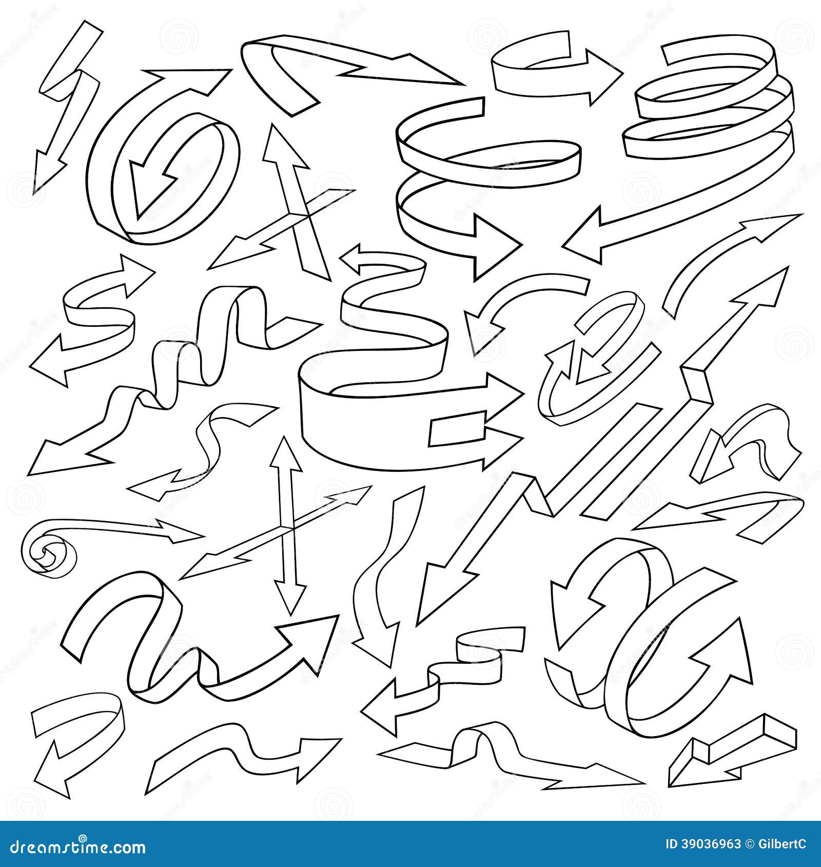 Arrows stock vector. Illustration of group, perspective - 39036963