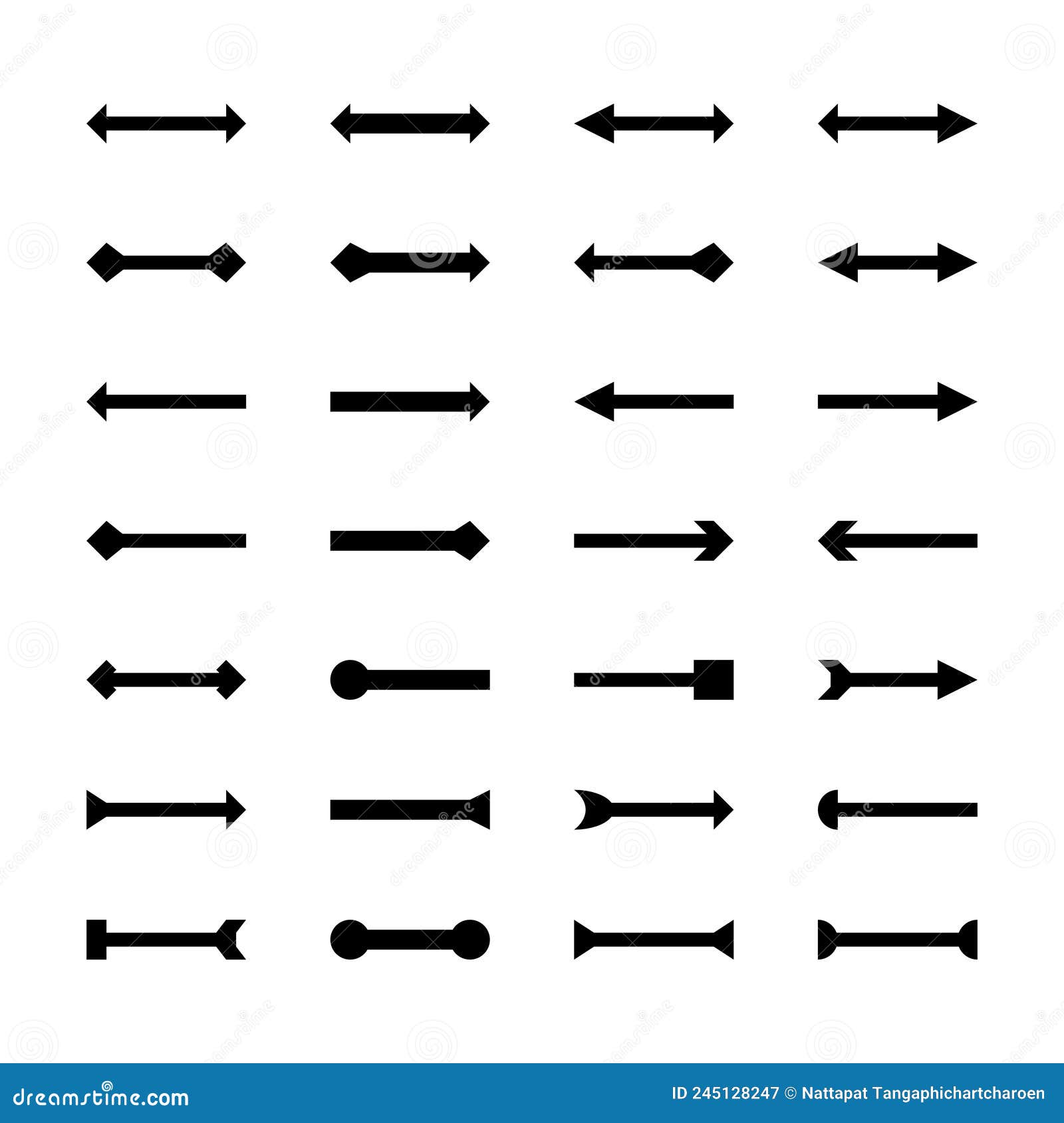 Arrows Shape Has Been Transformed into Various Shapes Stock Vector ...