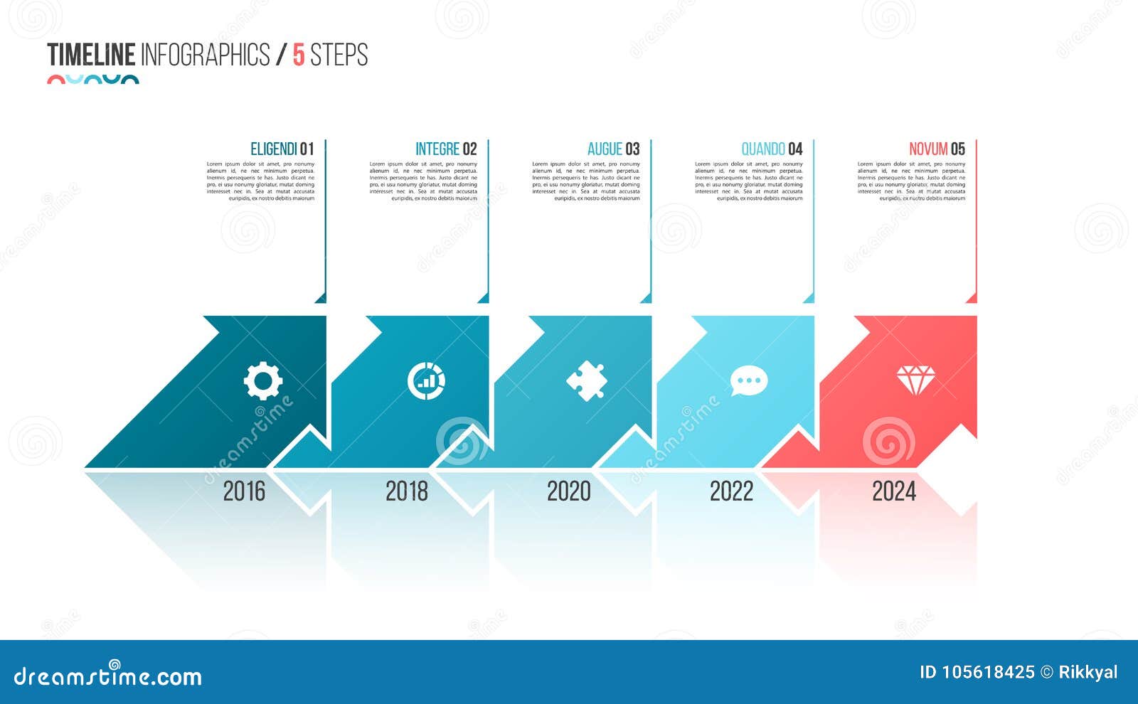 Arrows Shaped Timeline Infographic Templates. 5 6 7 8 Steps, Opt ...