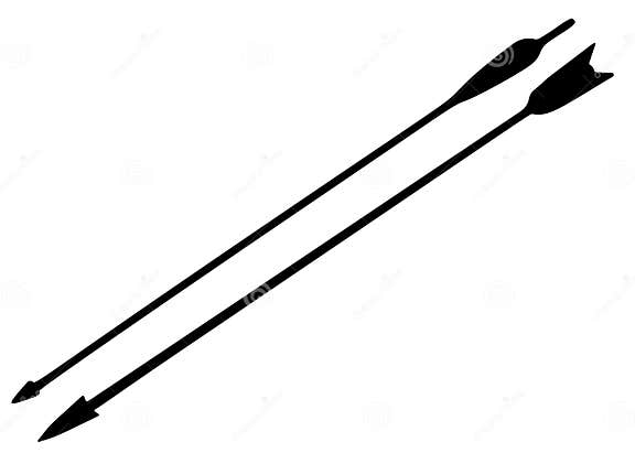 Arrows are Sharp in the Set. Stock Vector - Illustration of black ...