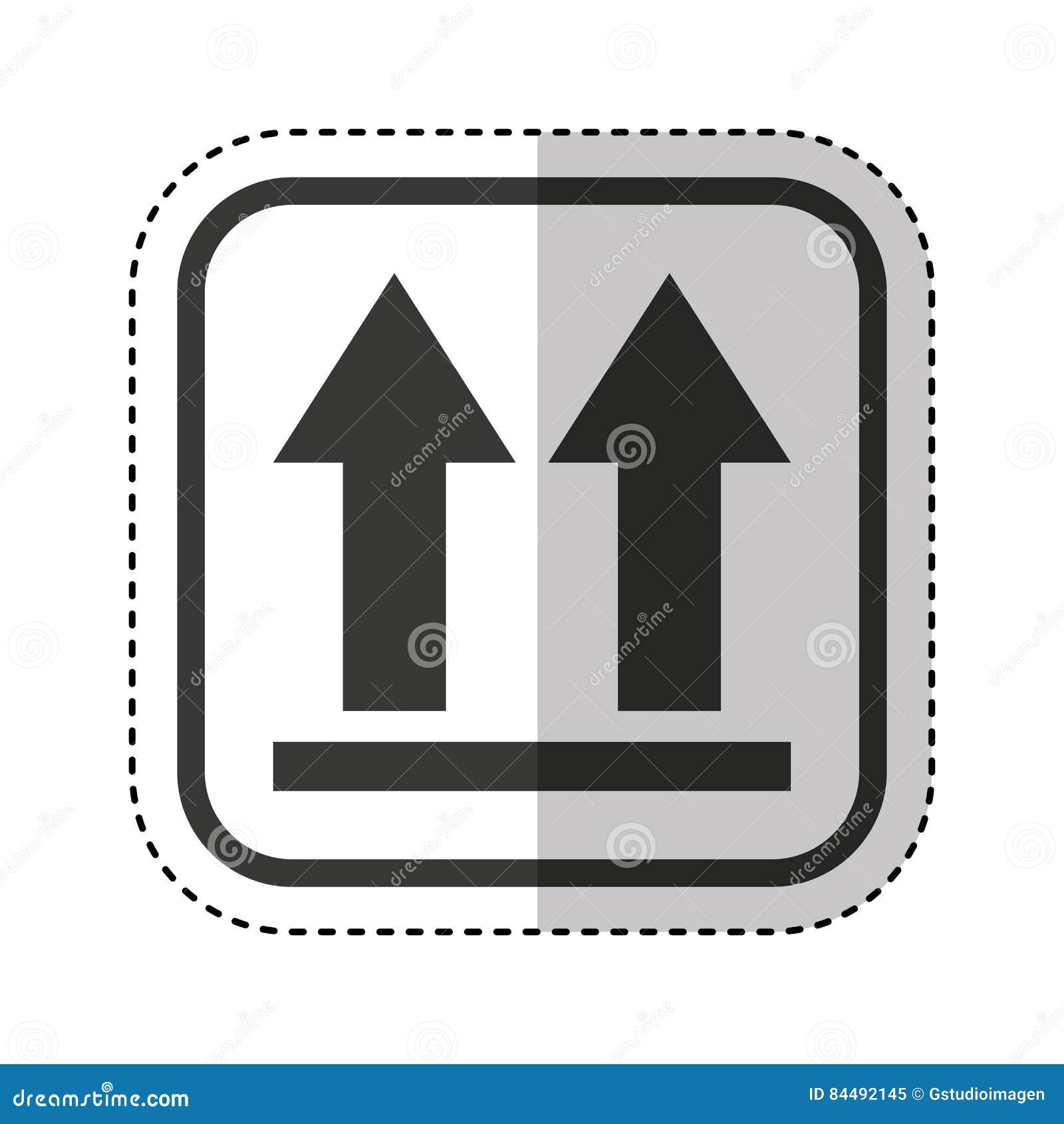 Two Arrows Side Up ,indicating Top Side Of Packaging Royalty-Free Stock ...