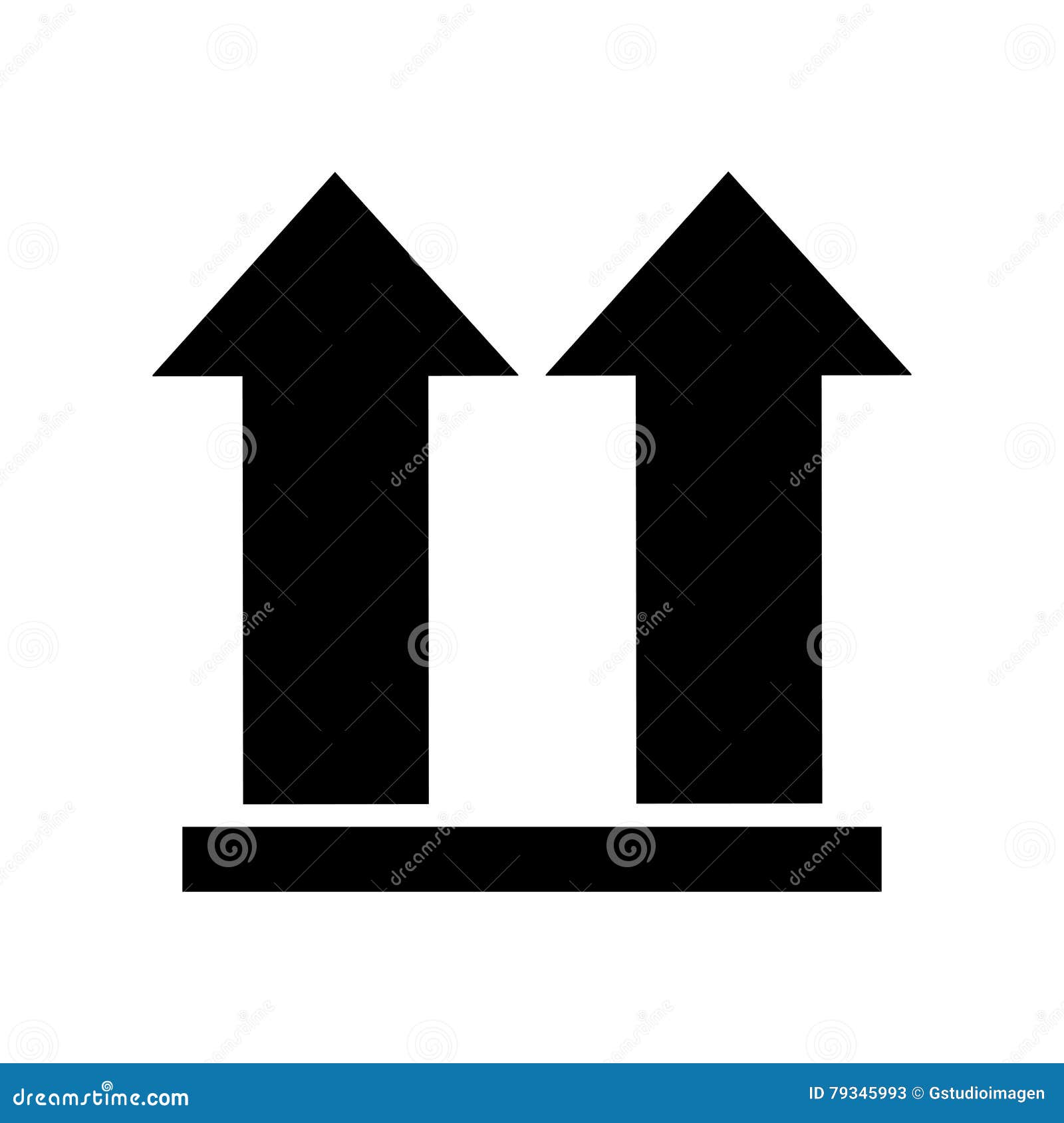 Two Arrows Side Up ,indicating Top Side Of Packaging Royalty-Free Stock ...