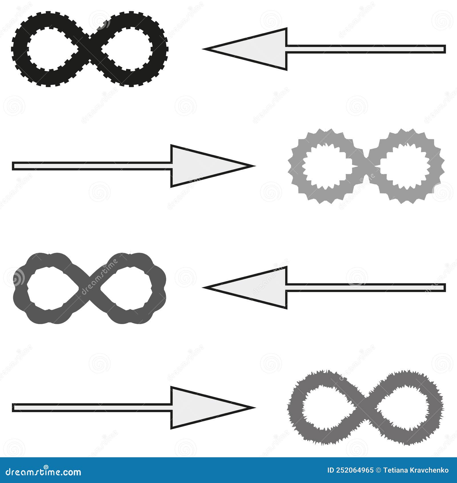 Arrows and Sign Infinity. Design Element. Circle Geometric Shape ...