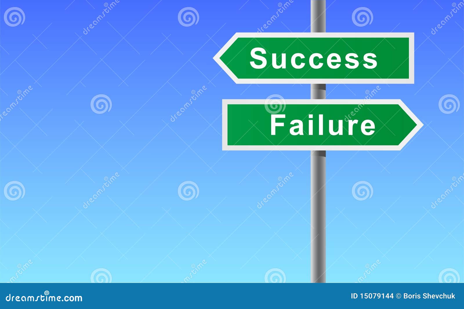 Success Or Failure Road Signs Royalty-Free Stock Photo | CartoonDealer ...