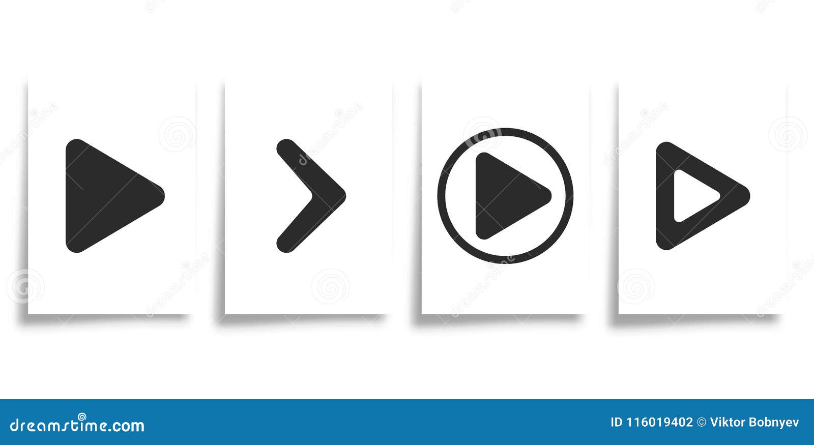 Arrows sign template set stock vector. Illustration of media - 116019402