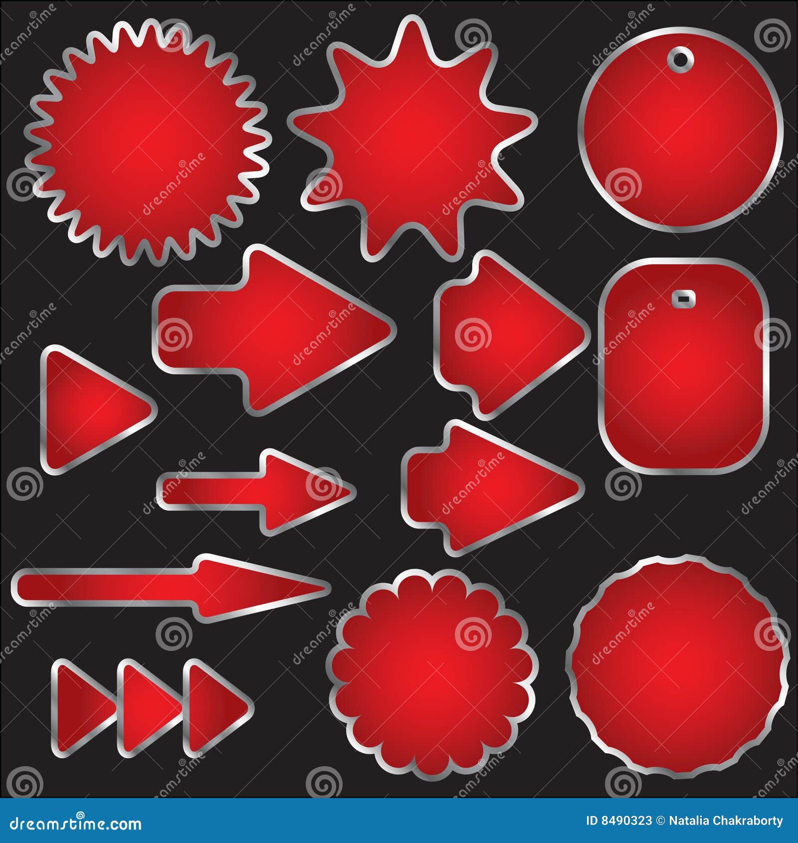 Arrows signs stock vector. Illustration of line, label - 8490323