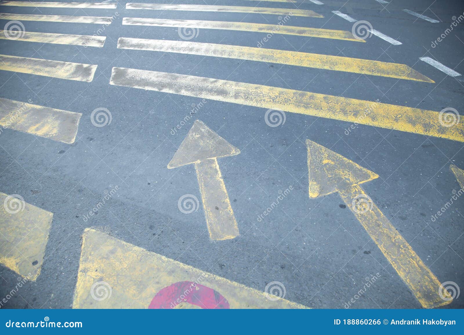 Arrows Signs on Asphalt Road Stock Photo - Image of traffic, arrows ...