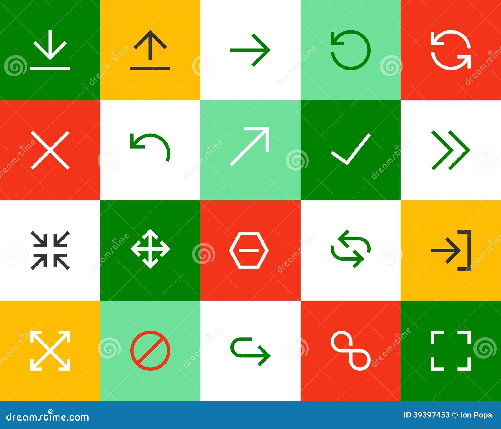 Arrows Directional Signs Flat Series Stock Illustrations – 3 Arrows ...