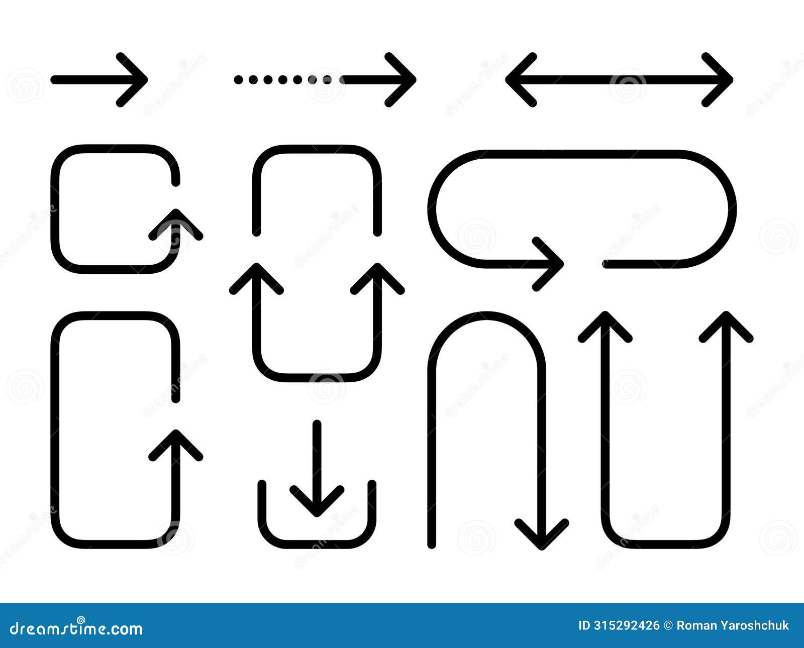 Arrows Signs Set. Vector Scalable Graphics Stock Vector - Illustration ...