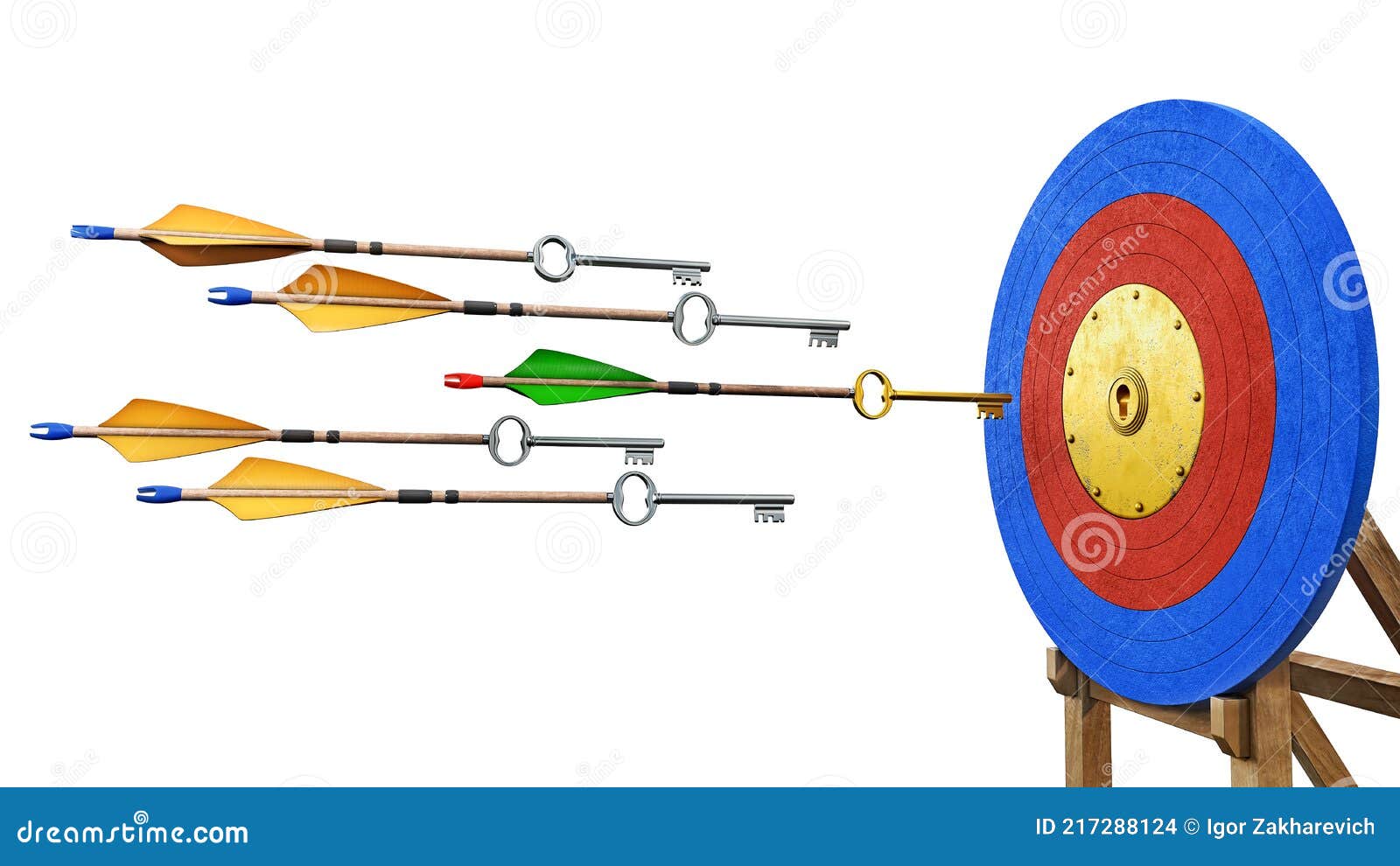 Arrows with Silver Key instead of Arrowhead are Flying To the Archery ...