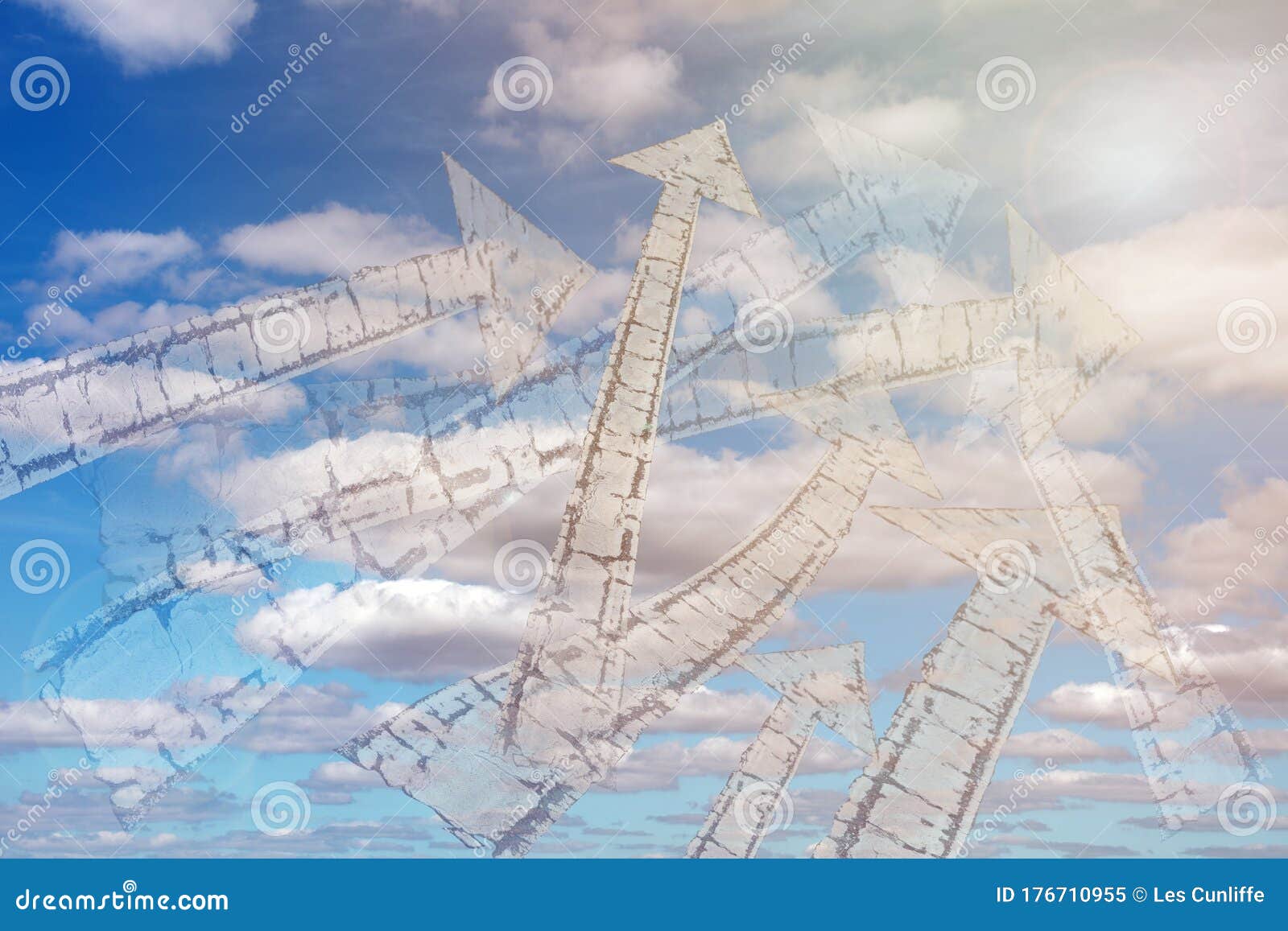 Arrows in sky stock image. Image of point, concept, growth - 176710955